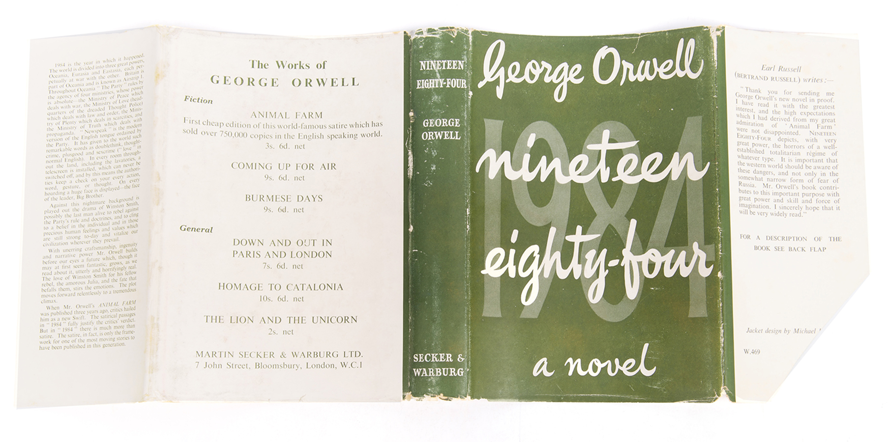 Nineteen Eighty-Four. A Novel. by ORWELL, George.: (1949) | Shapero ...