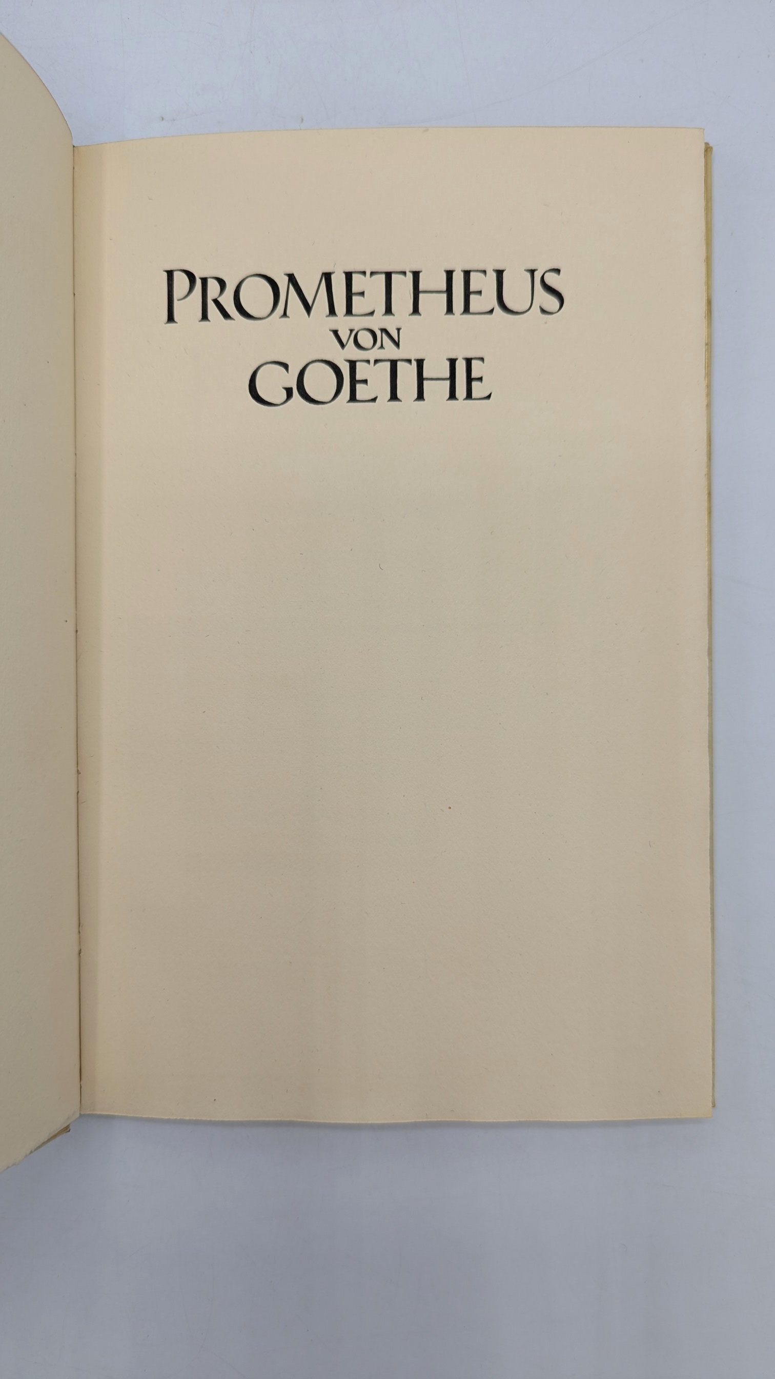 Prometheus. von Johann Wolfgang von Goethe: Gut (1922) | Antiquariat ...