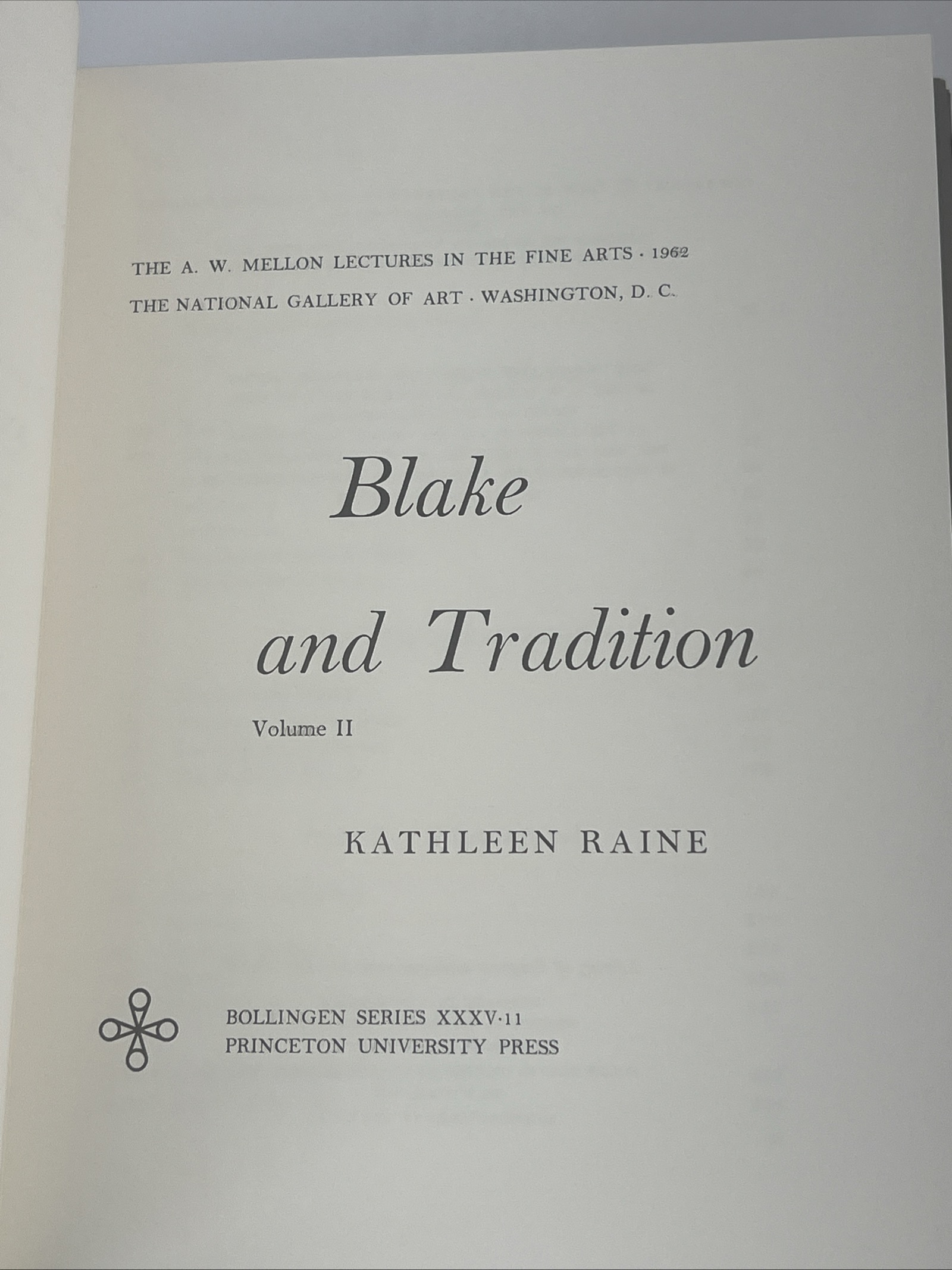 Blake and Tradition by Kathleen Raine: Fine Hardcover (1962) 1st ...