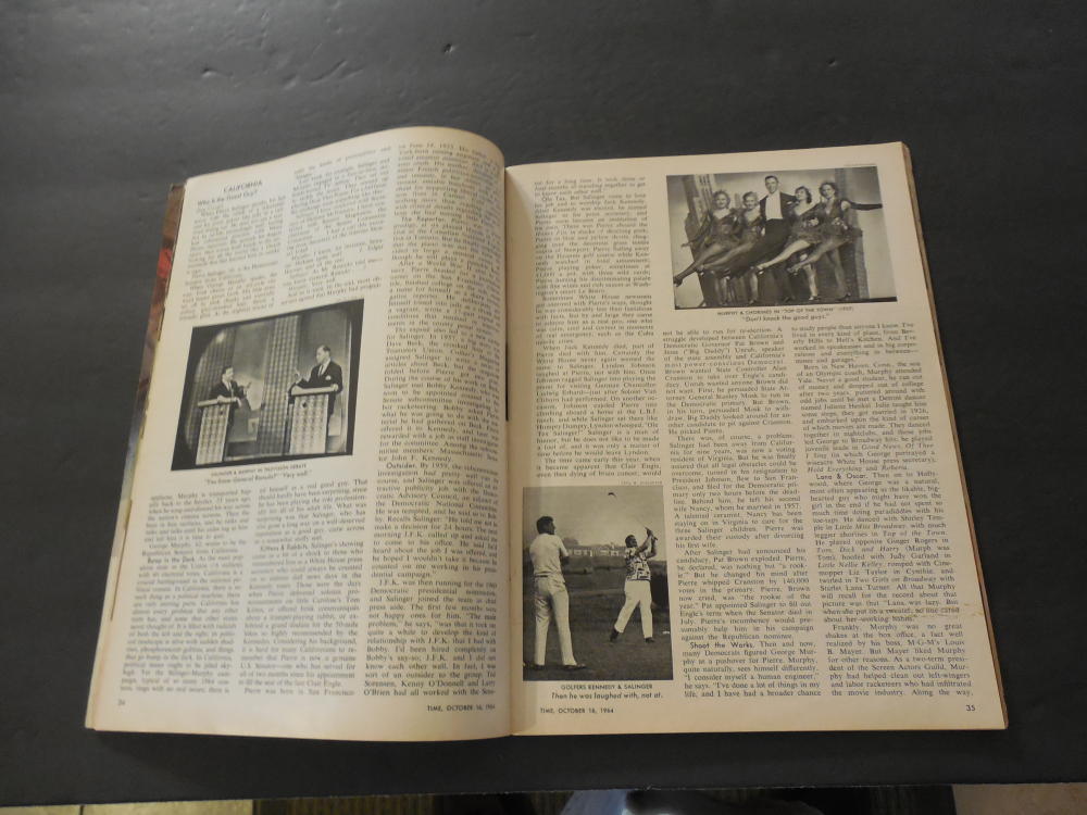 Time Oct 16 1964 Pierre Salinger; Presidential Election; LBJ: (1964 ...
