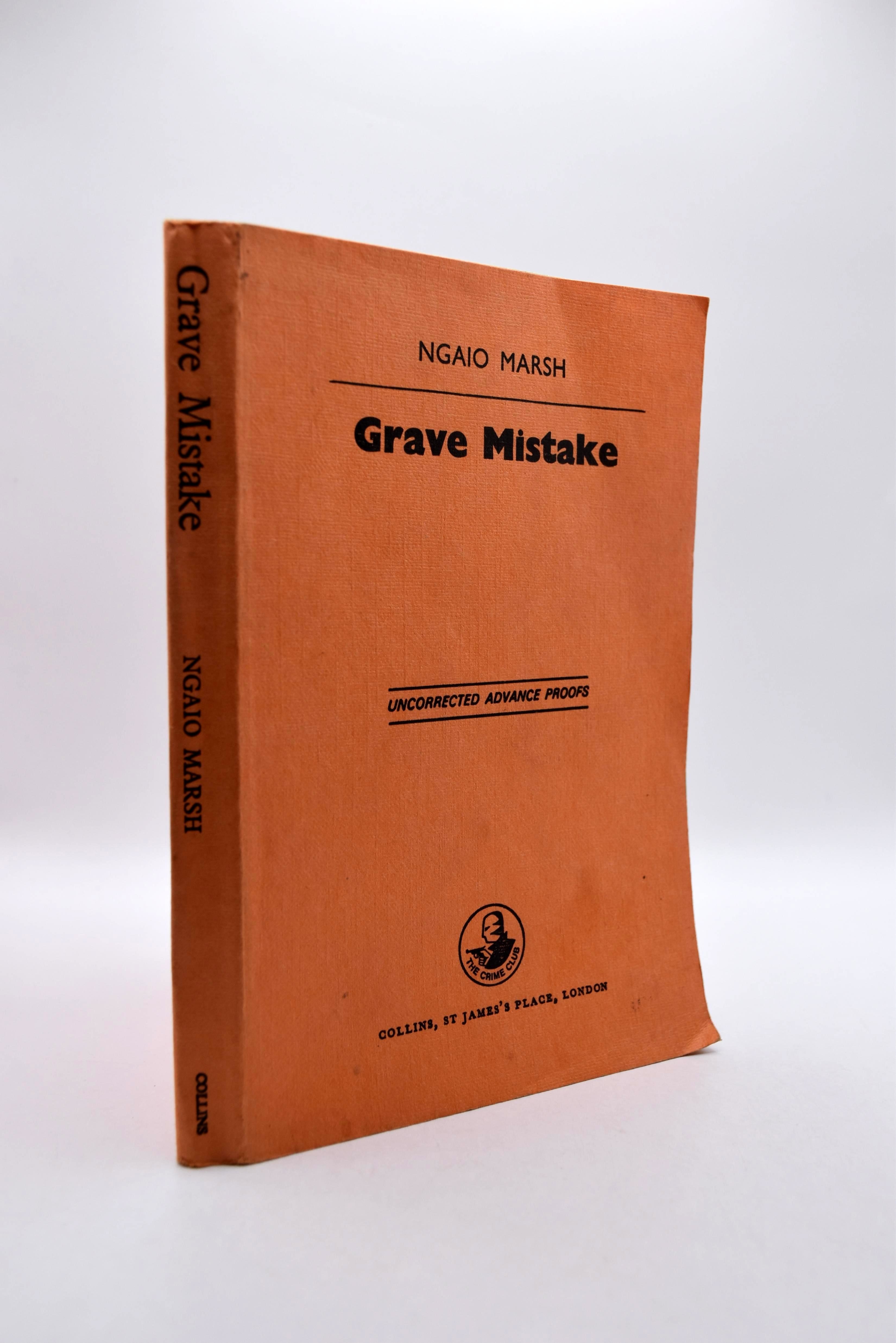 Grave Mistake (Uncorrected Advance Proof) by Ngaio Marsh: Very Good ...