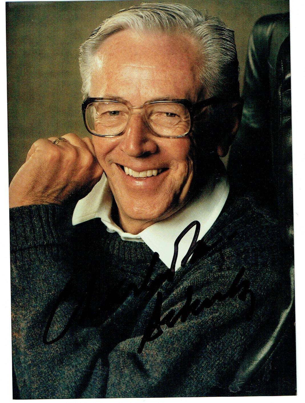 Signed photograph. by Schulz, Charles M. , American cartoonist and the ...