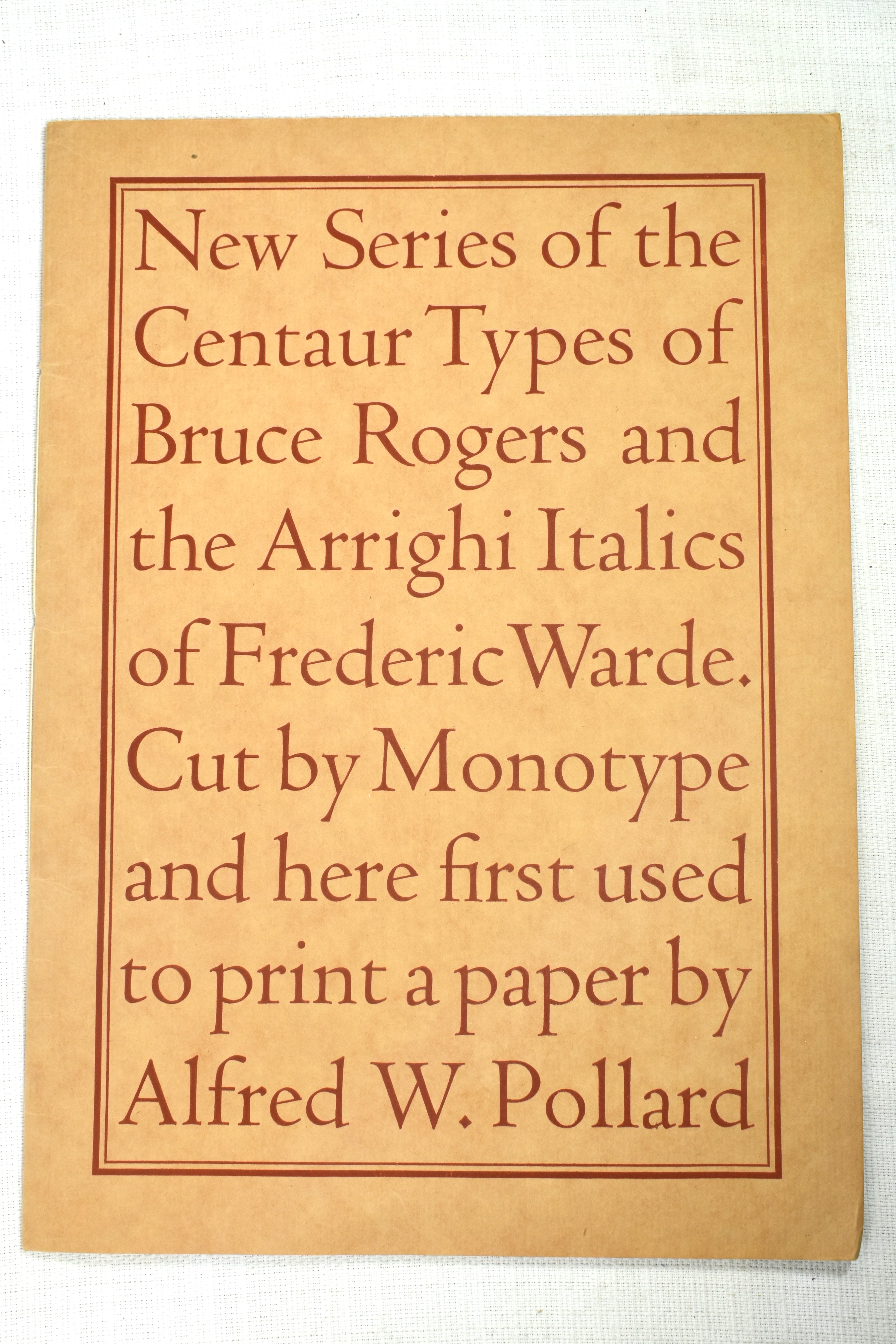 THE TRAINED PRINTER AND THE AMATEUR by Alfred W. Pollard; Bruce Rogers ...