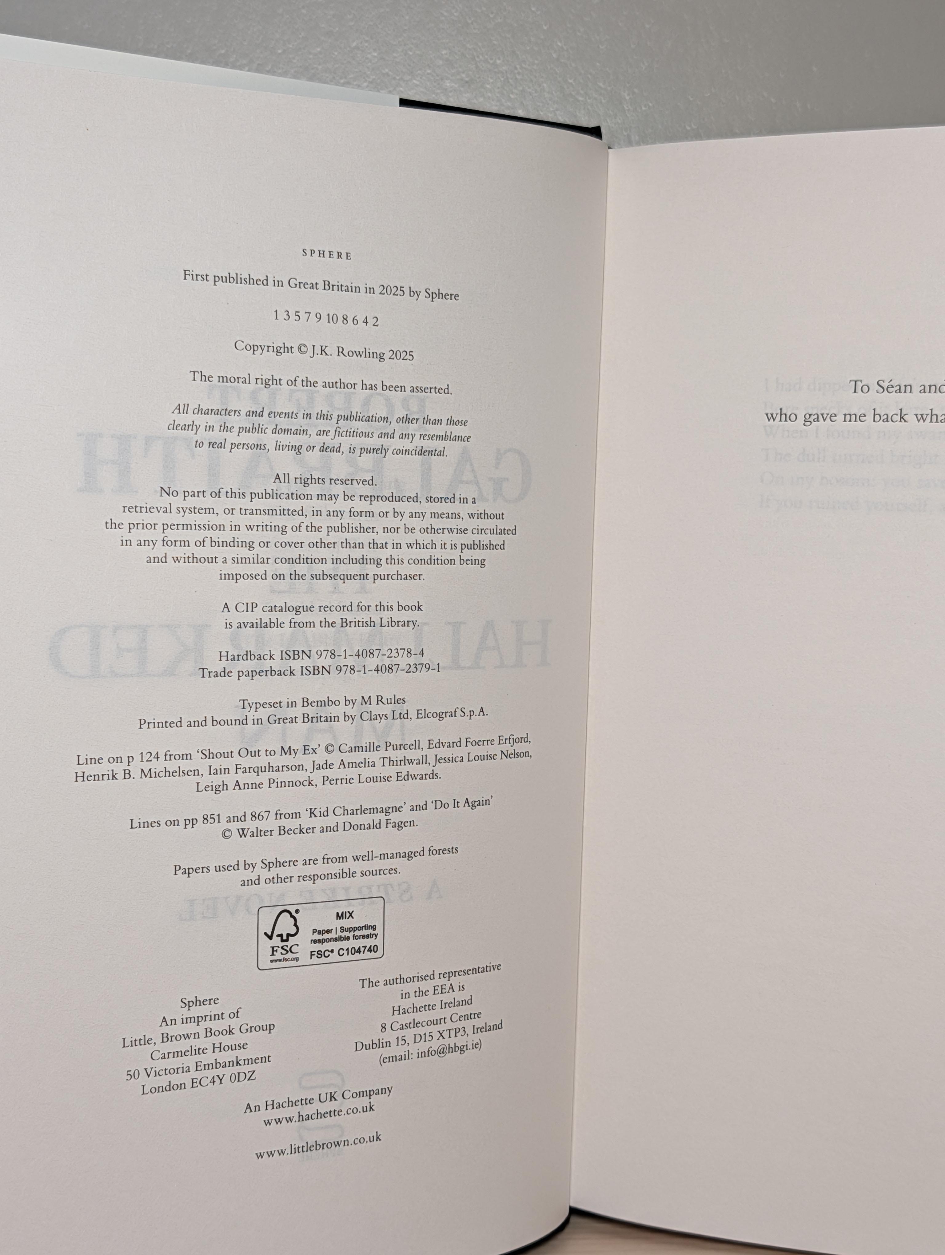 The Hallmarked Man: Cormoran Strike Book 8 (First Edition) by Galbraith ...