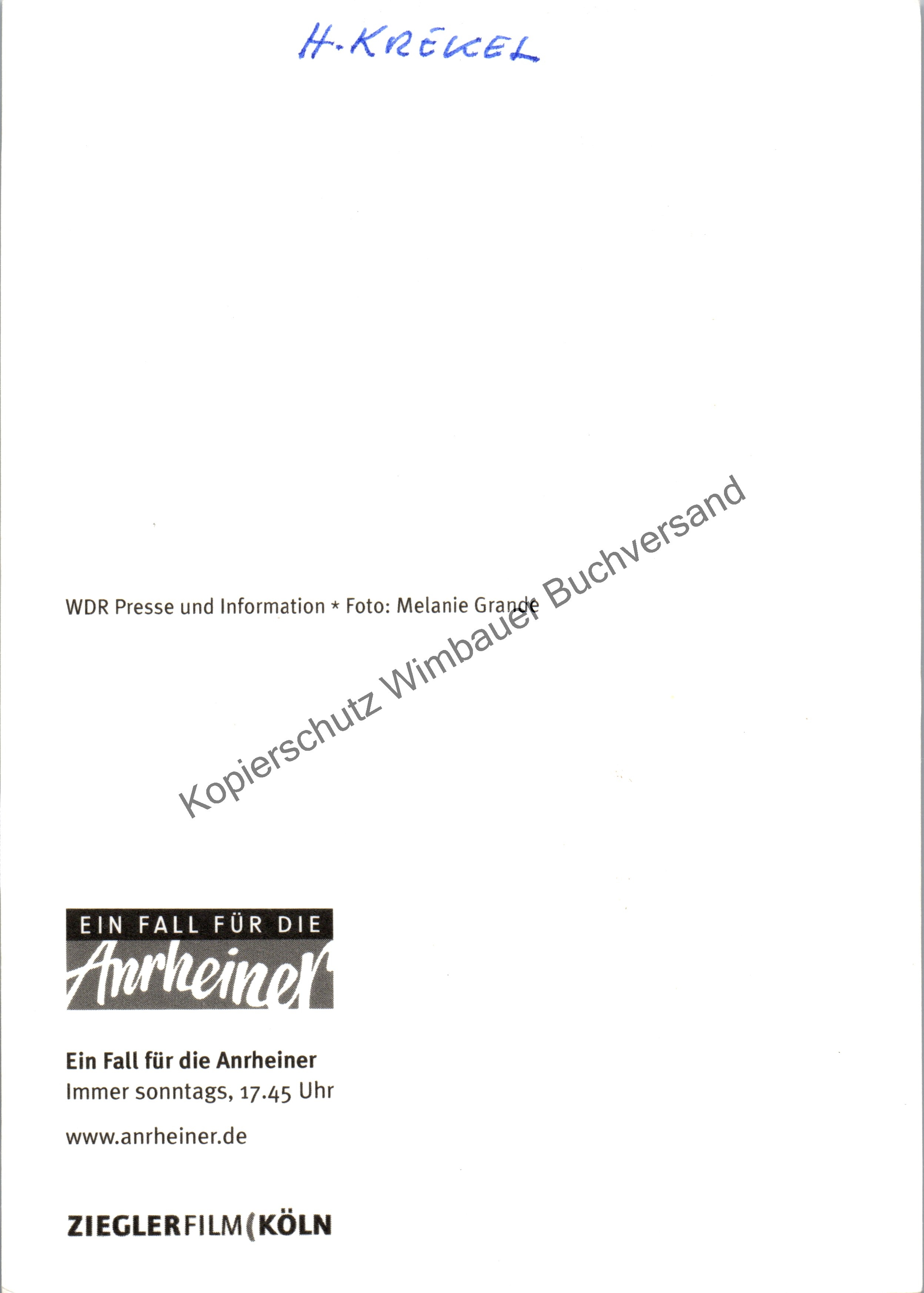 Original Autogramm Hildegard Krekel (1952-2013) /// Autograph signiert ...