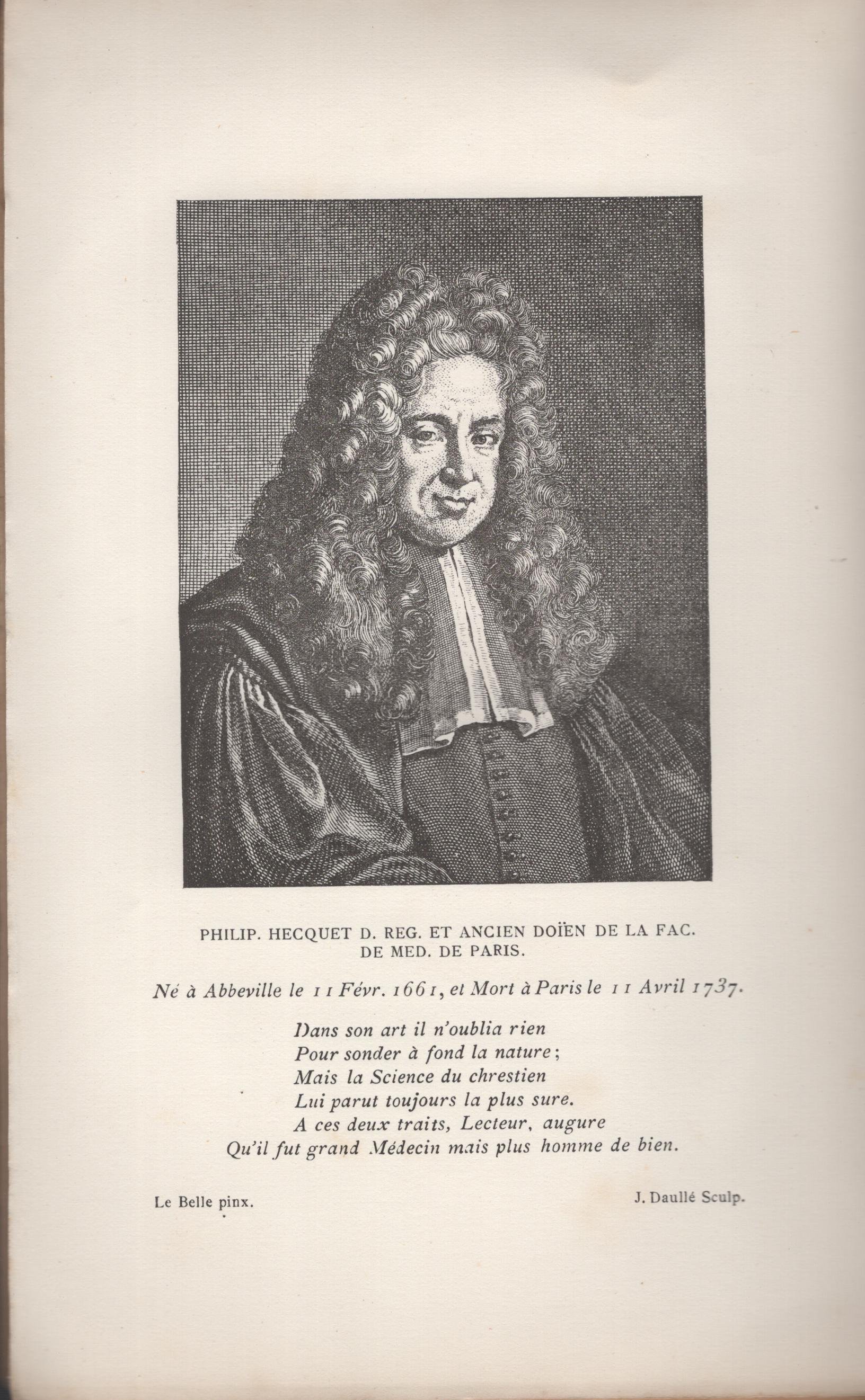 Hecquet, docteur régent et ancien doyen de la faculté de médecine de ...