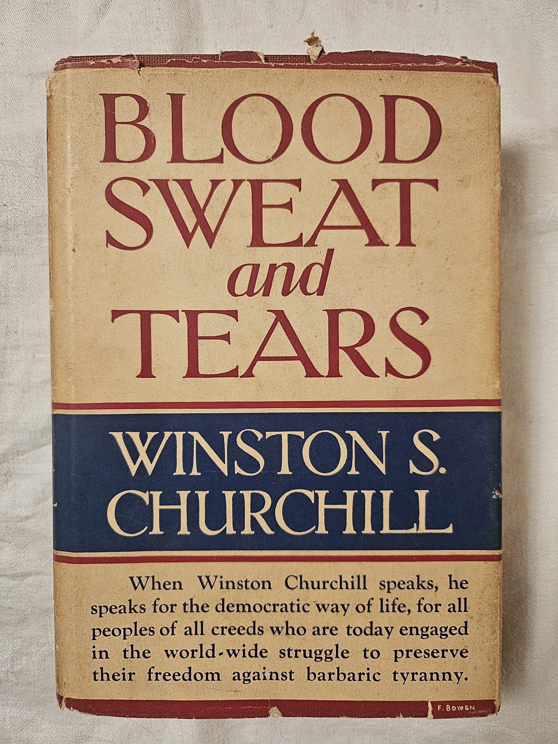 Blood, Sweat, and Tears by Churchill, Winston S: Hardcover (1941) First ...