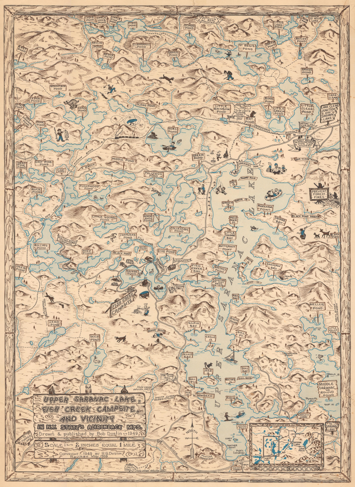 Upper Saranac Lake, Fish Creek Campsite, and Vicinity in N.Y. State's ...