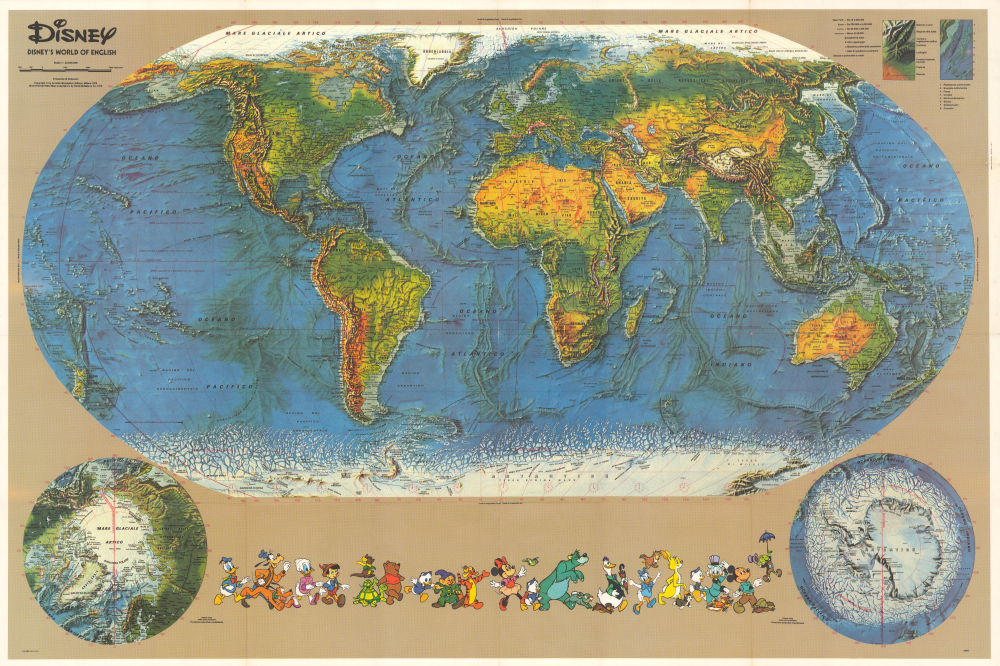 Disney Disney's World of English. von 1976 Mondadori Disney Map of the ...