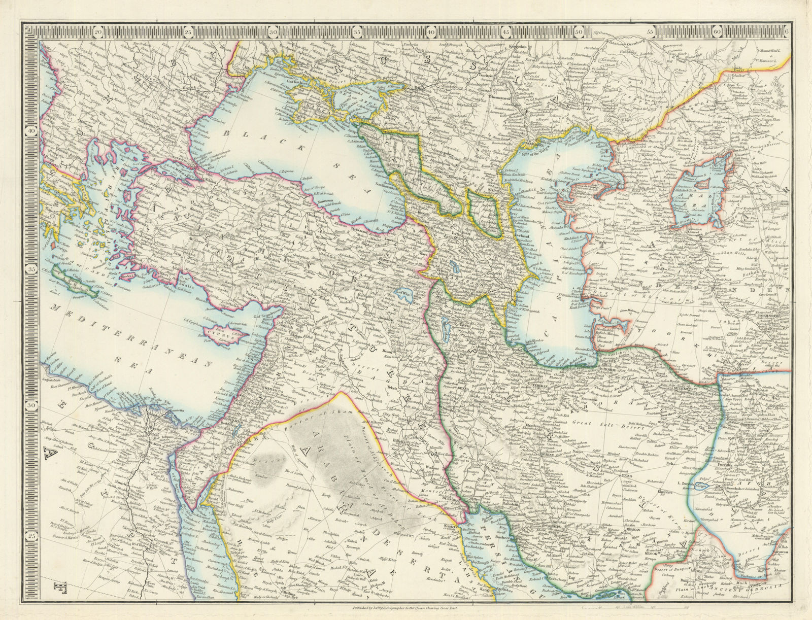 [Middle East, southwest Asia] by Wyld, James: (1844) Map | Antiqua ...