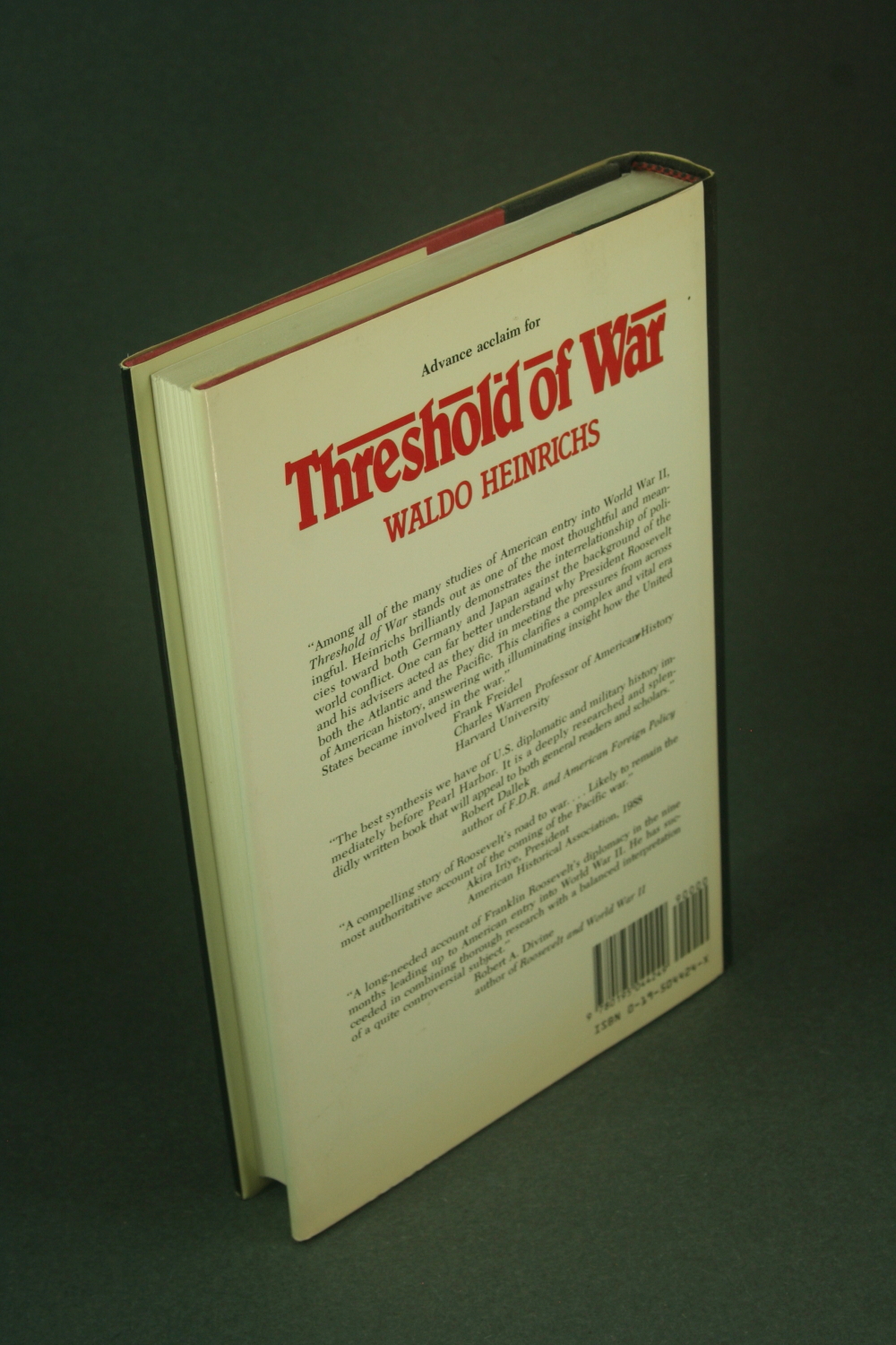 Threshold of war: Franklin D. Roosevelt and American entry into World ...