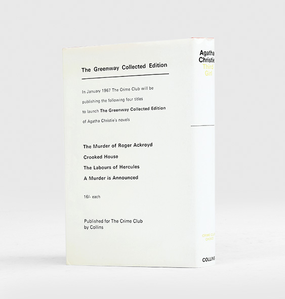 Third Girl. by CHRISTIE, Agatha. | Peter Harrington. ABA/ ILAB.