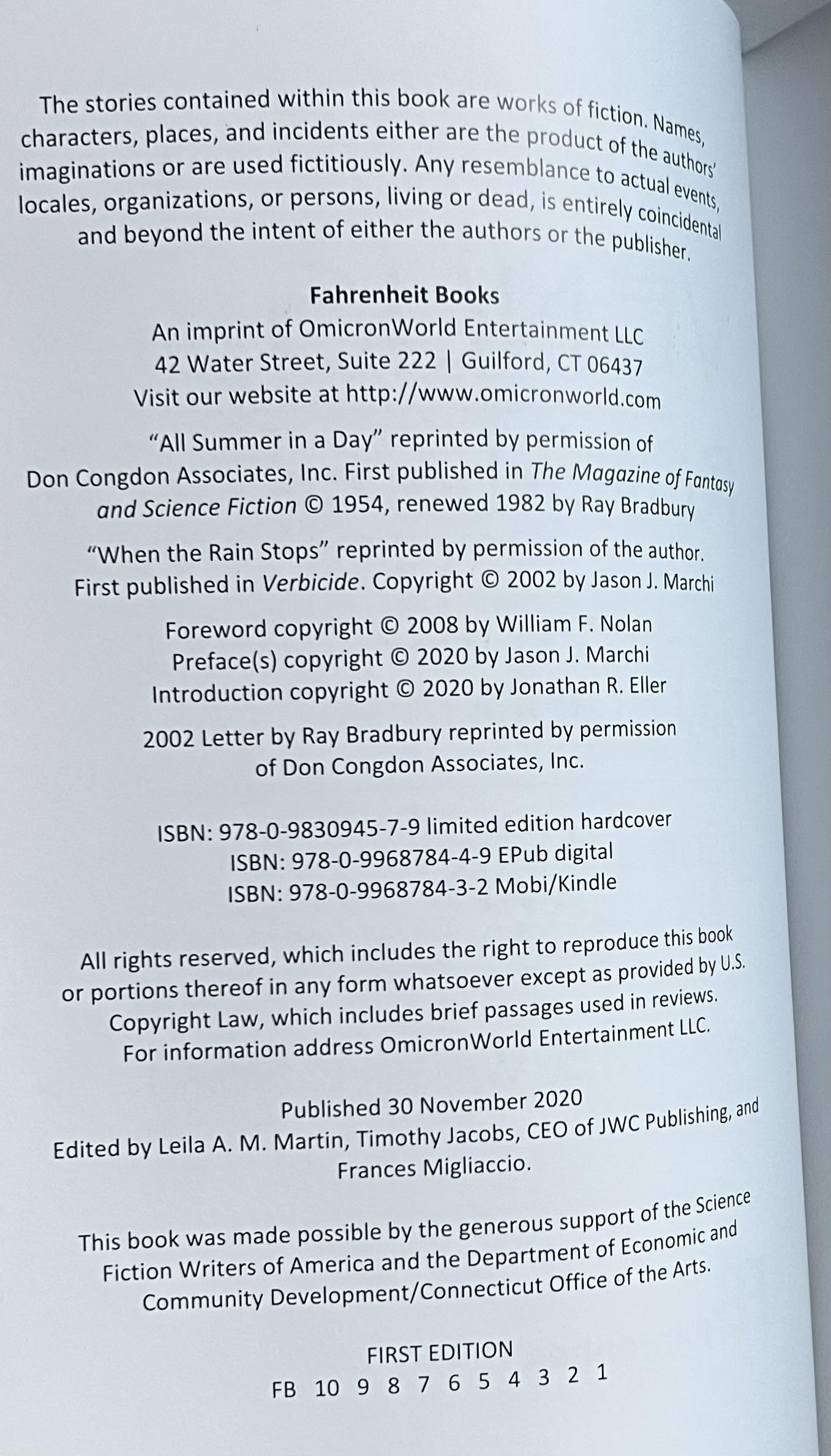 Venus Remembered by Ray Bradbury and Jason J. Marchi: Fine Hardcover ...