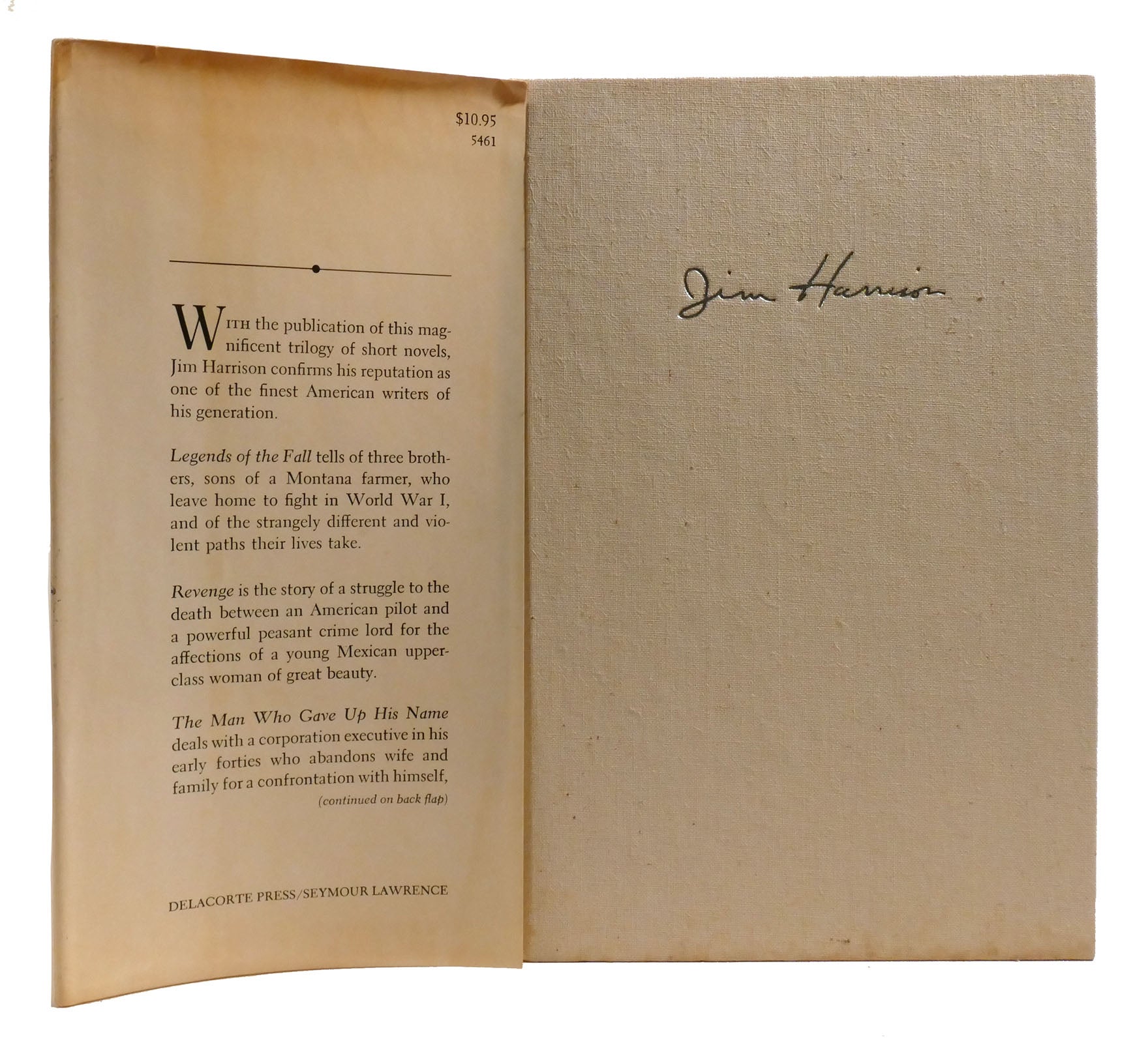 LEGENDS OF THE FALL by Jim Harrison: Hardcover (1979) First Edition ...