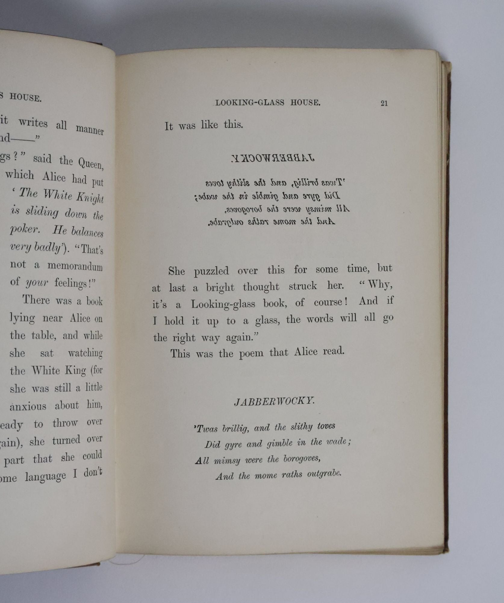 ALICE'S ADVENTURES IN WONDERLAND; THROUGH THE LOOKING-GLASS, AND WHAT ...