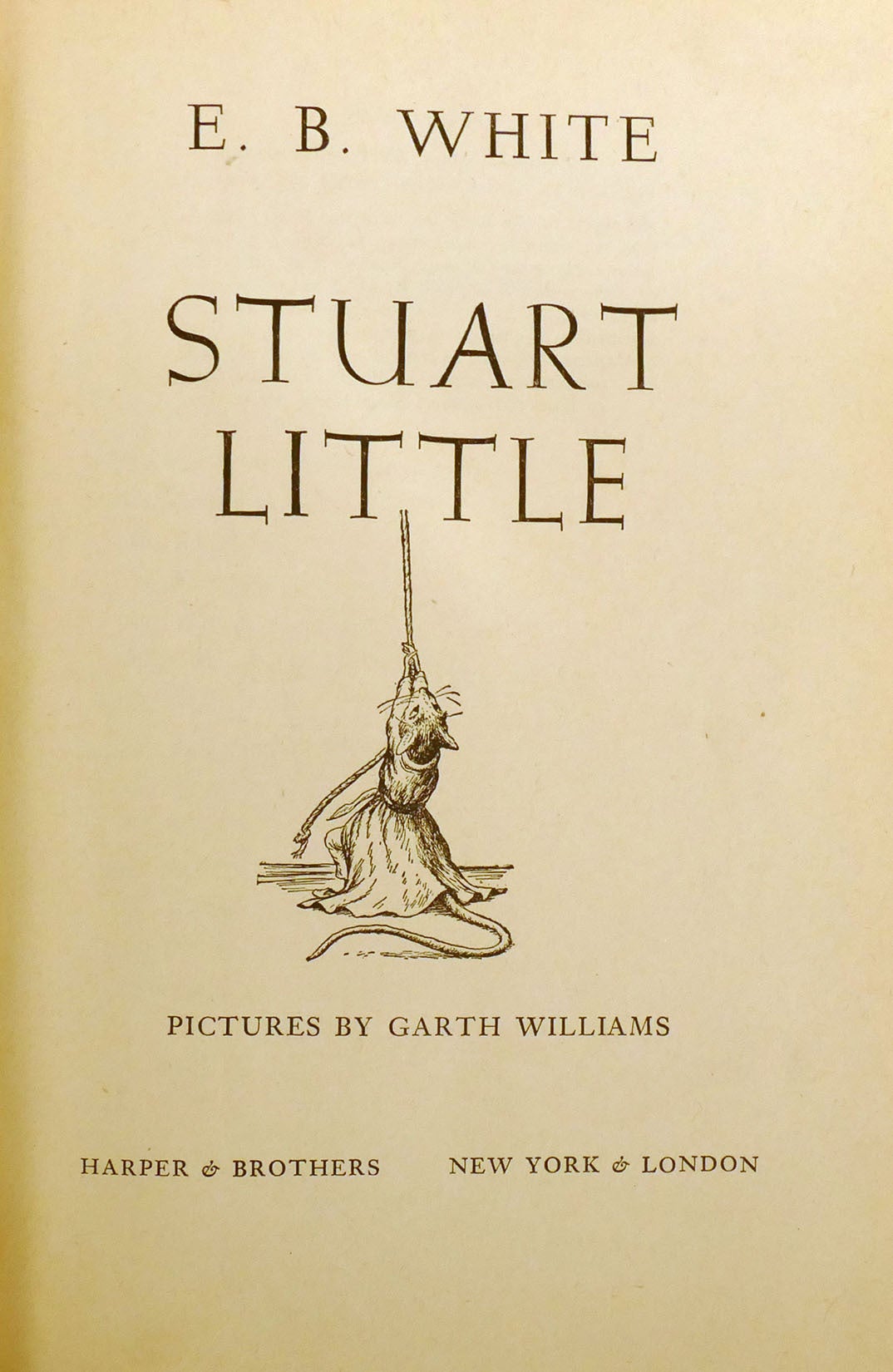 STUART LITTLE by E. B. White: Hardcover (1945) First Edition; First ...