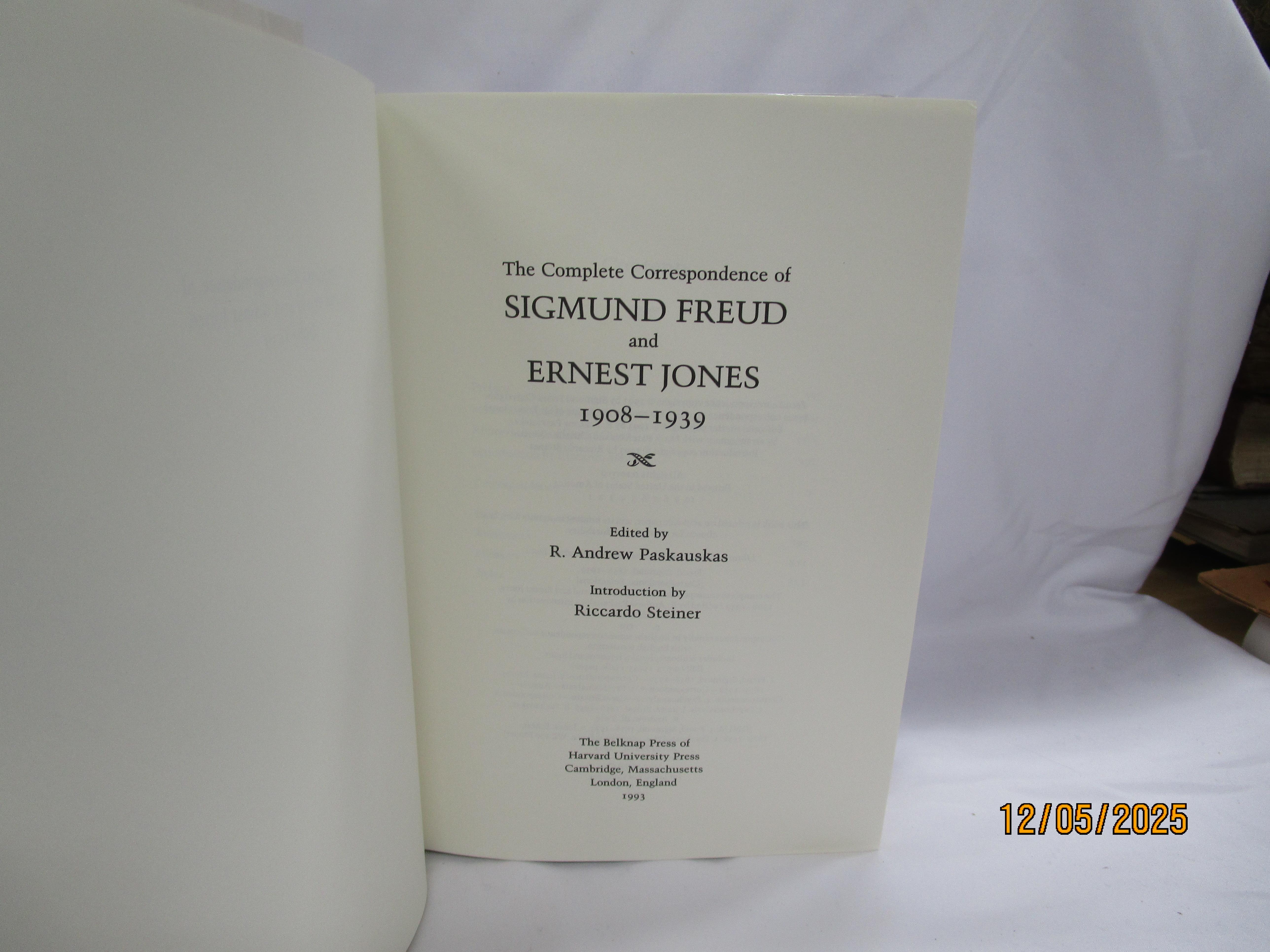 The Complete Correspondence of Sigmund Freud and Ernest Jones, 1908 ...