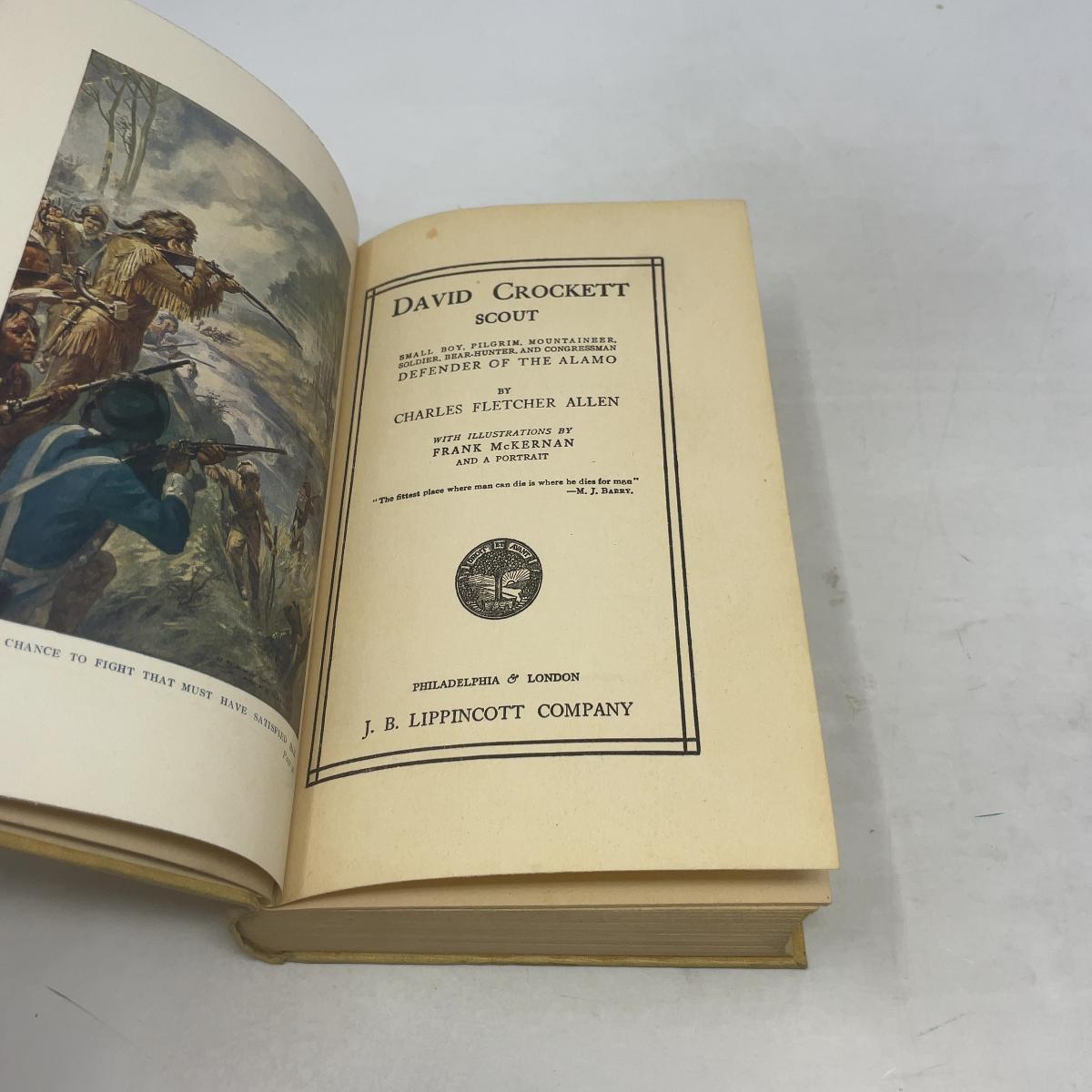 David Crockett Scout von Charles Fletcher Allen: Very Good Hardcover ...