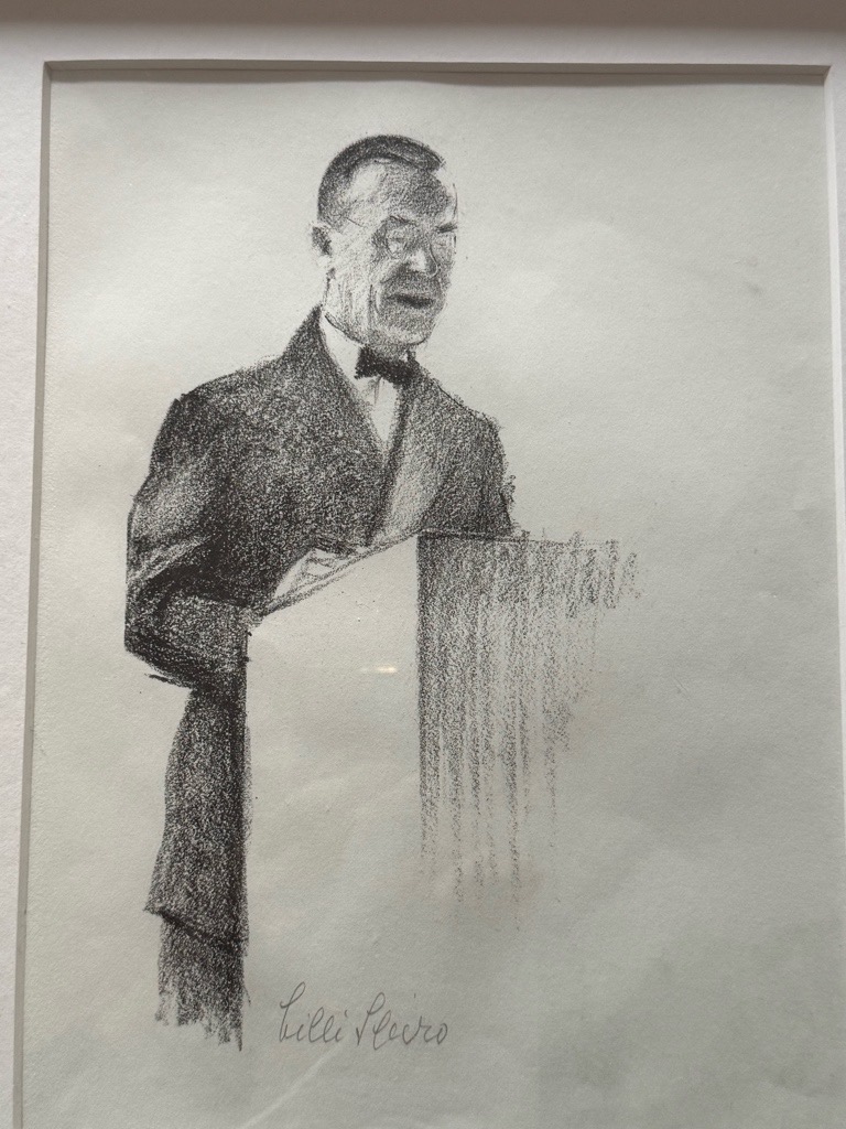Thomas Mann als Redner am Pult Original Lithogrpahie von Eugen Spiro ...