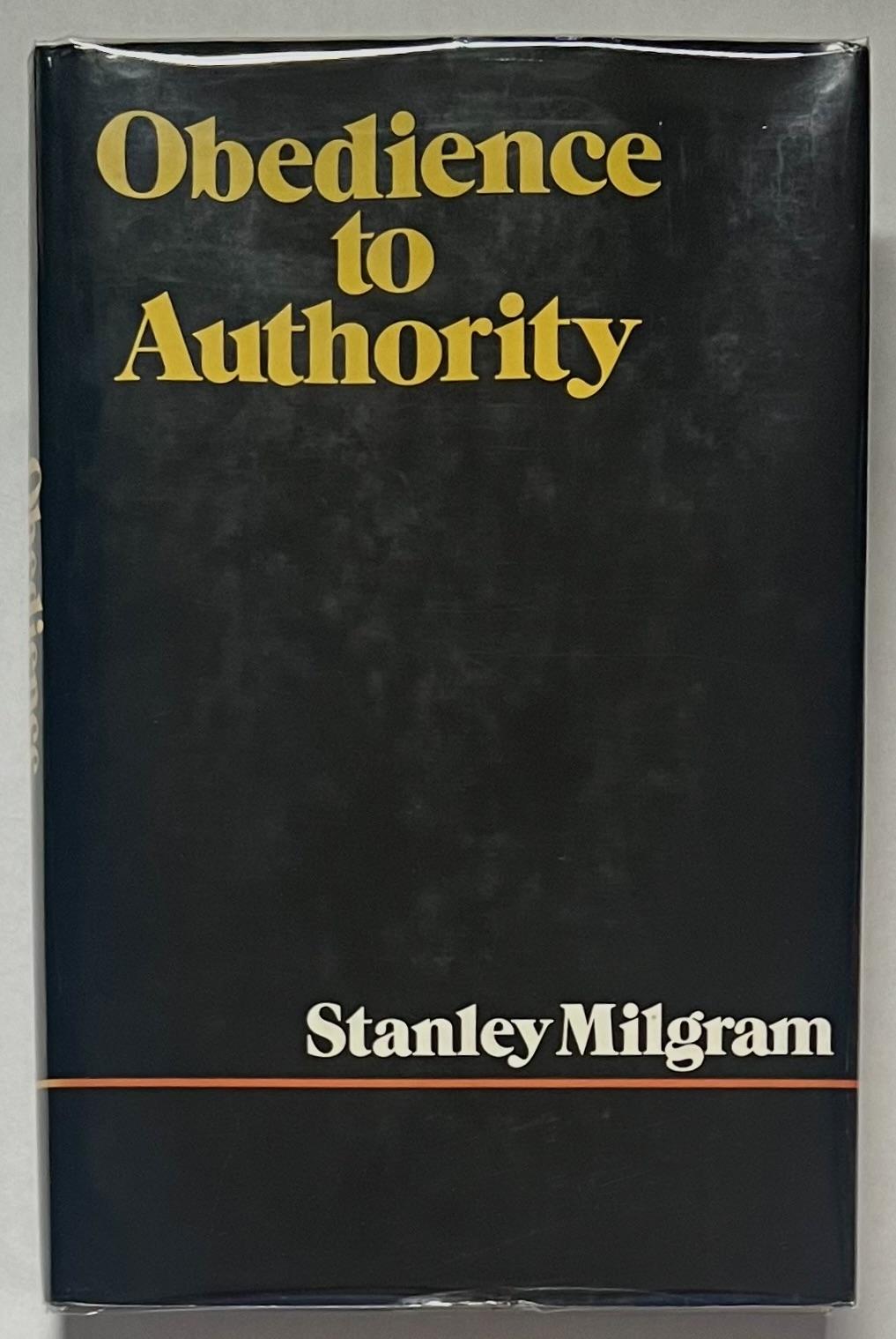 Obedience To Authority by Stanley Milgram: Near Fine Hardcover (1974 ...