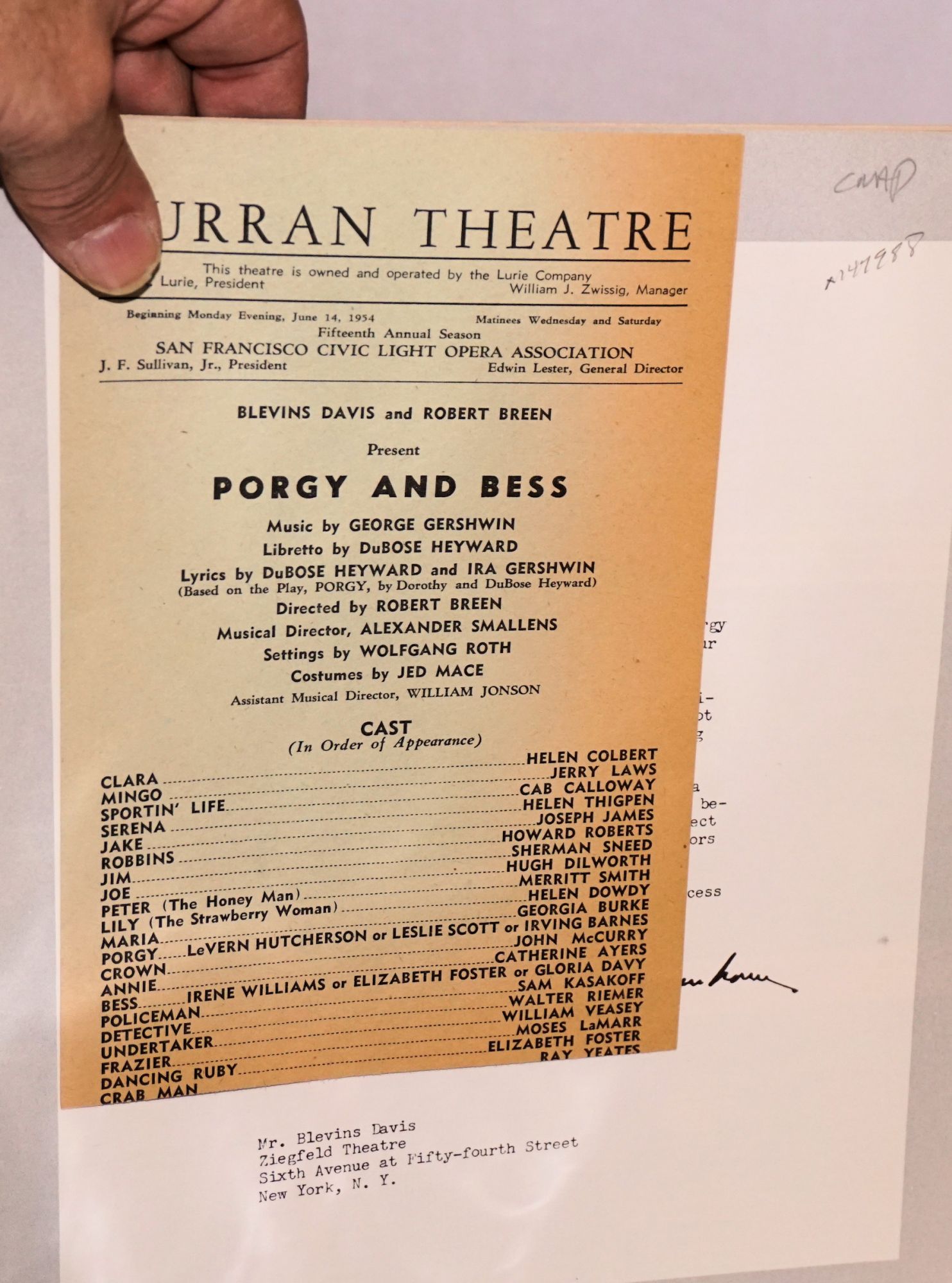Blevins Davis and Robert Breen present Porgy and Bess; Music by George ...