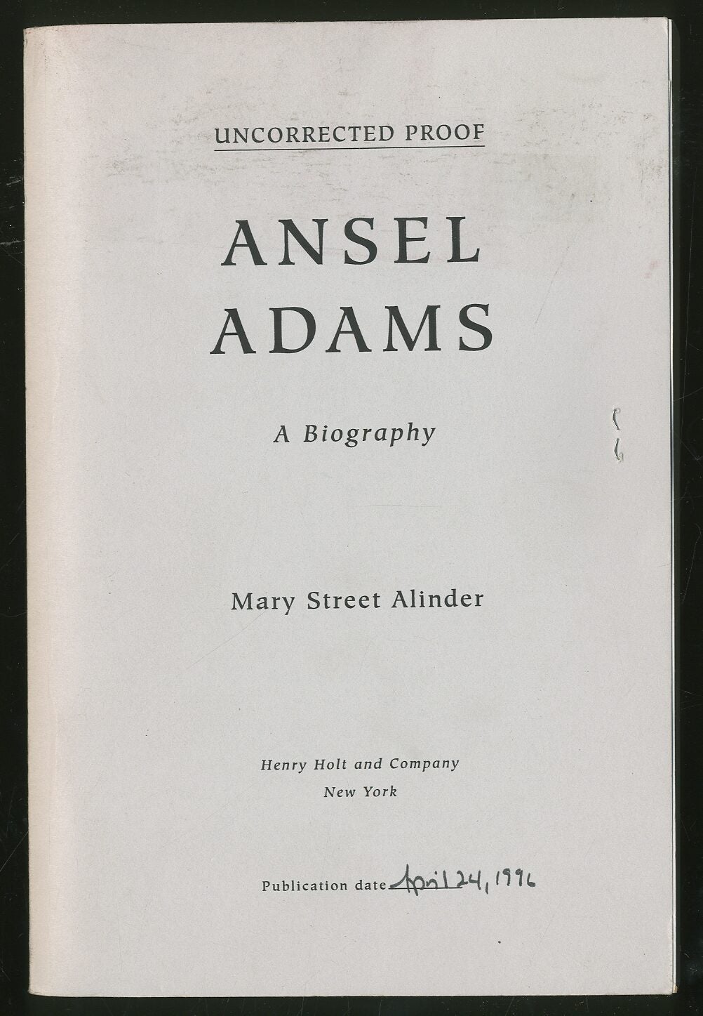 Ansel Adams: A Biography von ALINDER, Mary Street: Near Fine Softcover ...