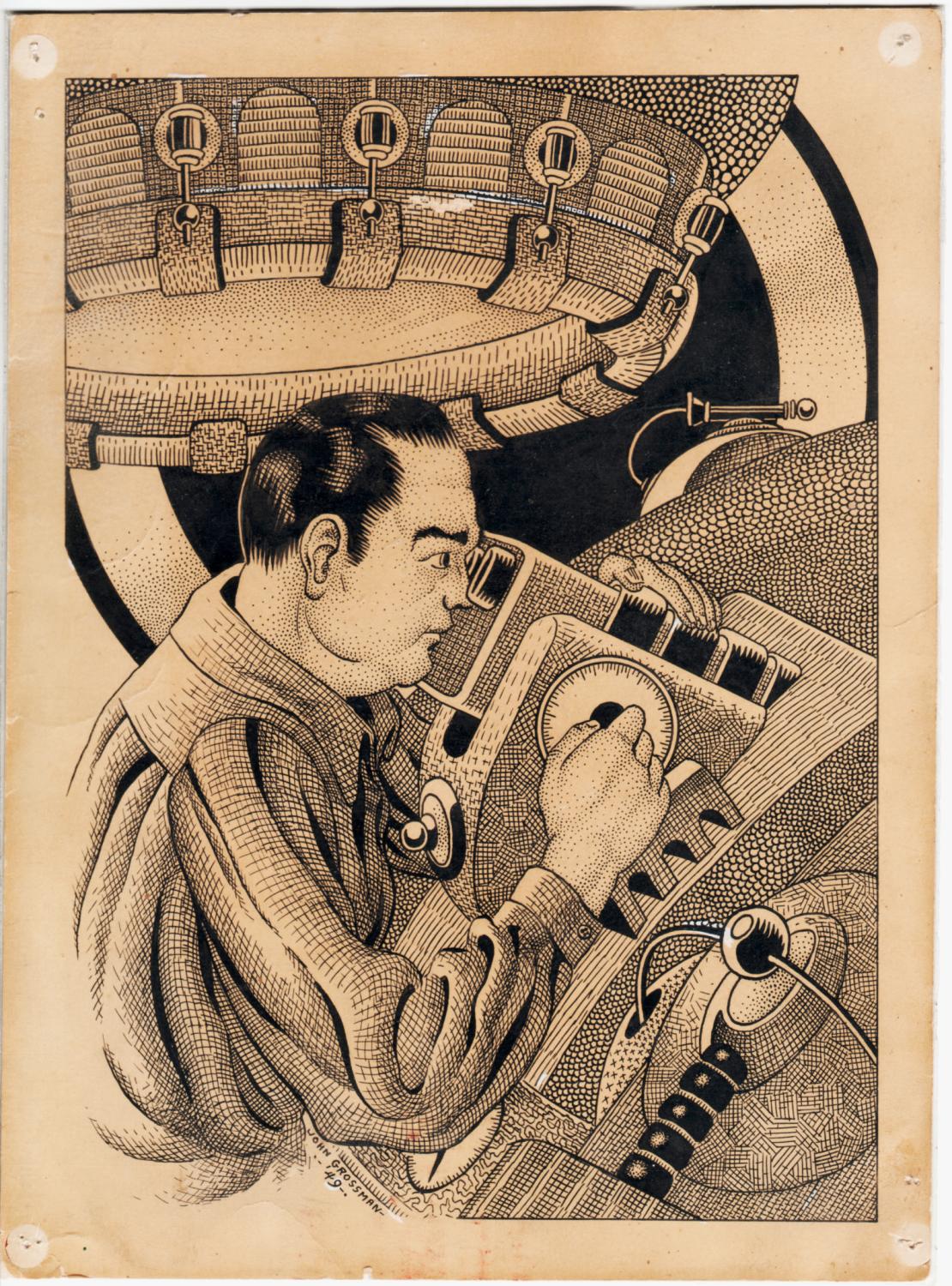 Original John Grossman Science Fiction Illustration, "Microcosmic God ...