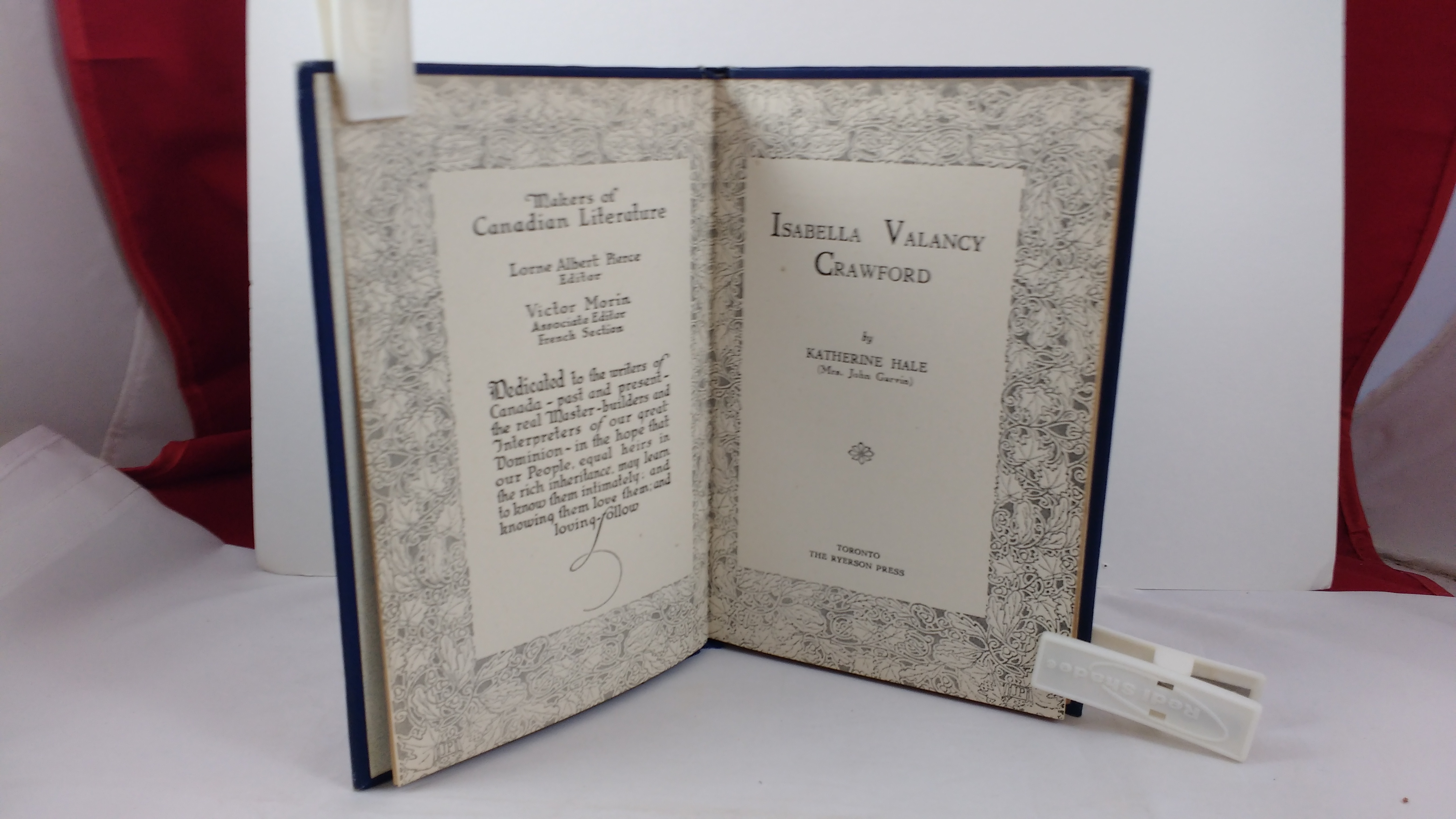 ISABELLA VALANCY CRAWFORD [MAKERS OF CANADIAN LITERATURE] by Hale ...