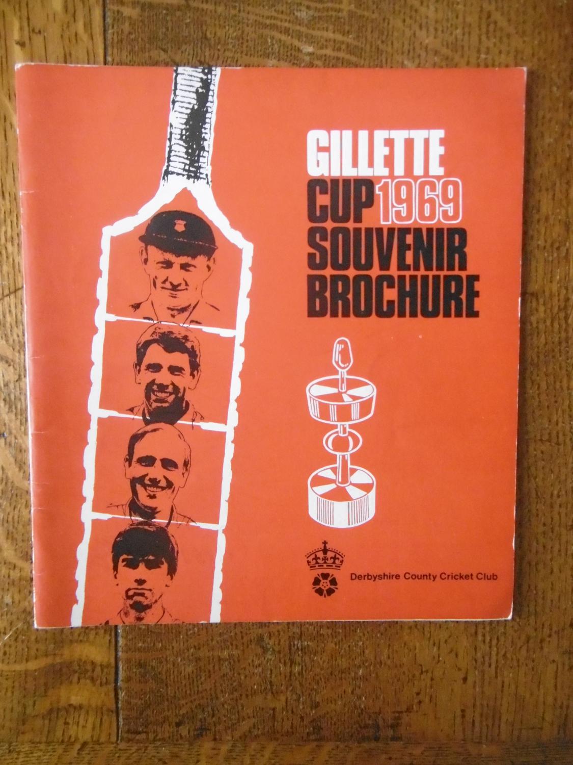 Gillette Cup 1969 Souvenir Brochure - Derbyshire County Cricket Club by ...