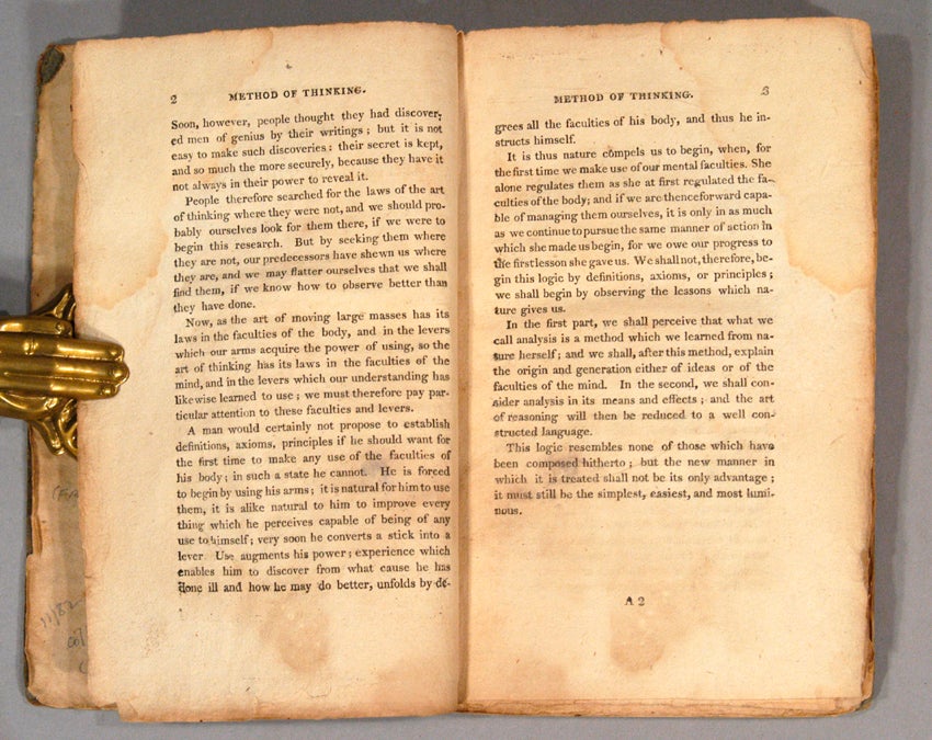 THE LOGIC OF CONDILLAC by CONDILLAC, Etienne Bonnot, Abbe de: (1809 ...