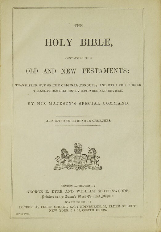 The Holy Bible by (Whittier, John G): 3 vols. 12mo Signed by Author(s ...