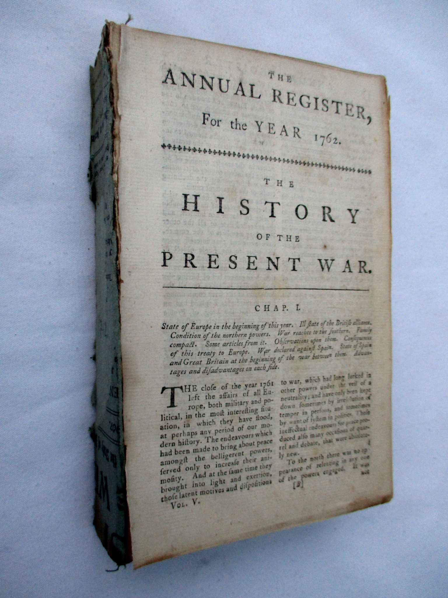 The Annual Register or A View of The History, Politicks And Literature ...