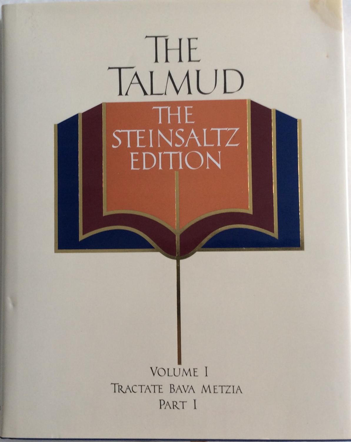 THE TALMUD THE STEINSALTZ EDITION VOLUME 1 TRACTATE BAVA METZIA PART 1 ...