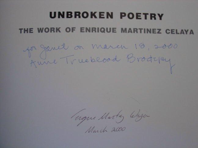 Unbroken Poetry - the Work of Enrique Martinez Celaya by Brodzky, Anne ...
