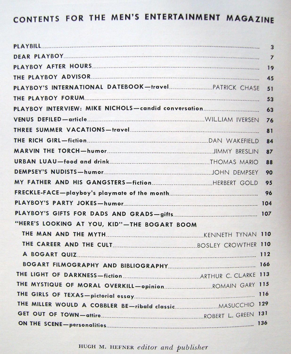 Playboy Magazine Vol 13 nº 06. June 1966 da Patrick Chase; William Iversen; Dan Wakfield Jimmy ...