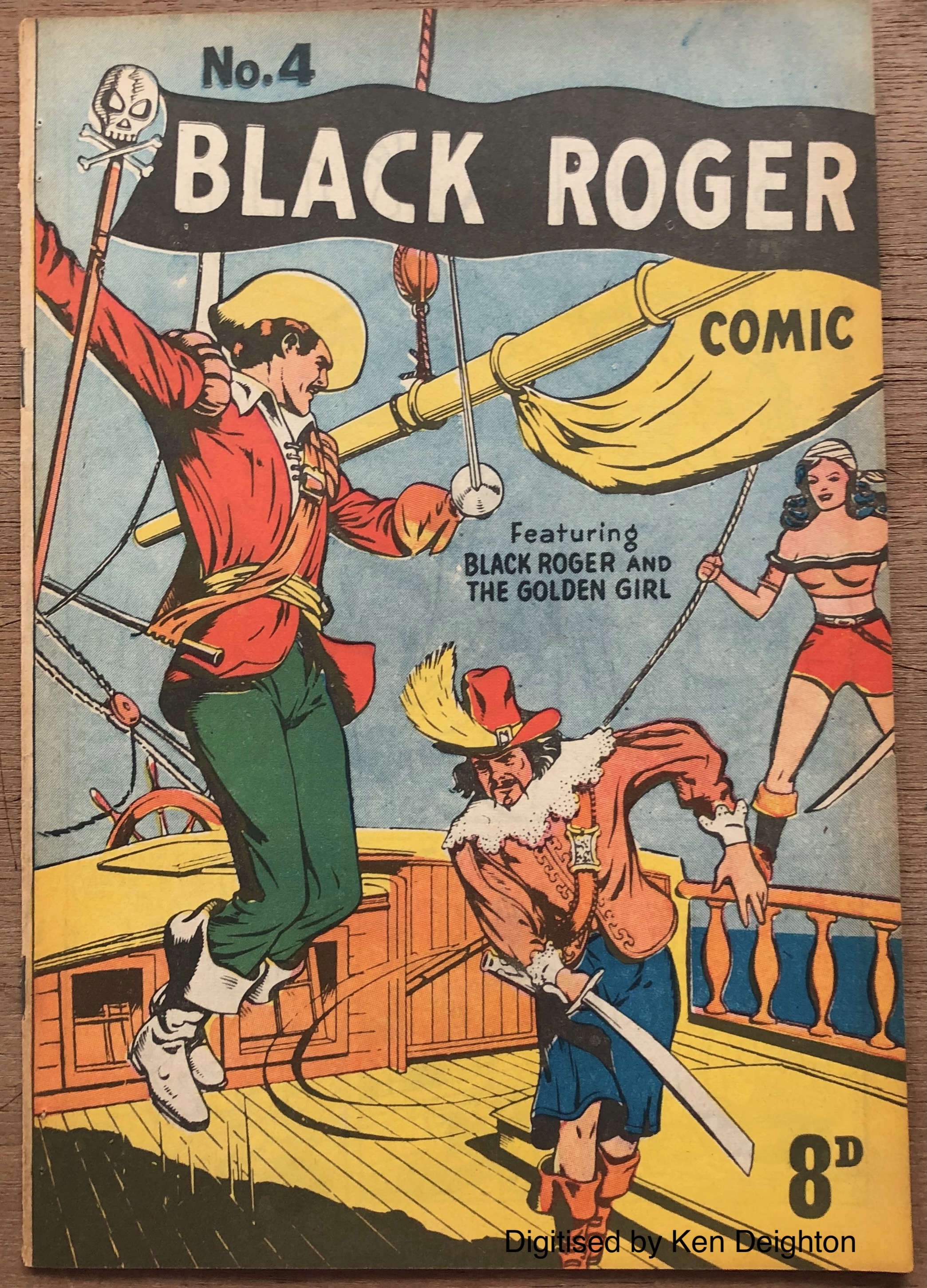 Black Roger Comic No 4 Featuring Black Roger And The Golden Girl 8d. EXTREMELY SCARCE by ...