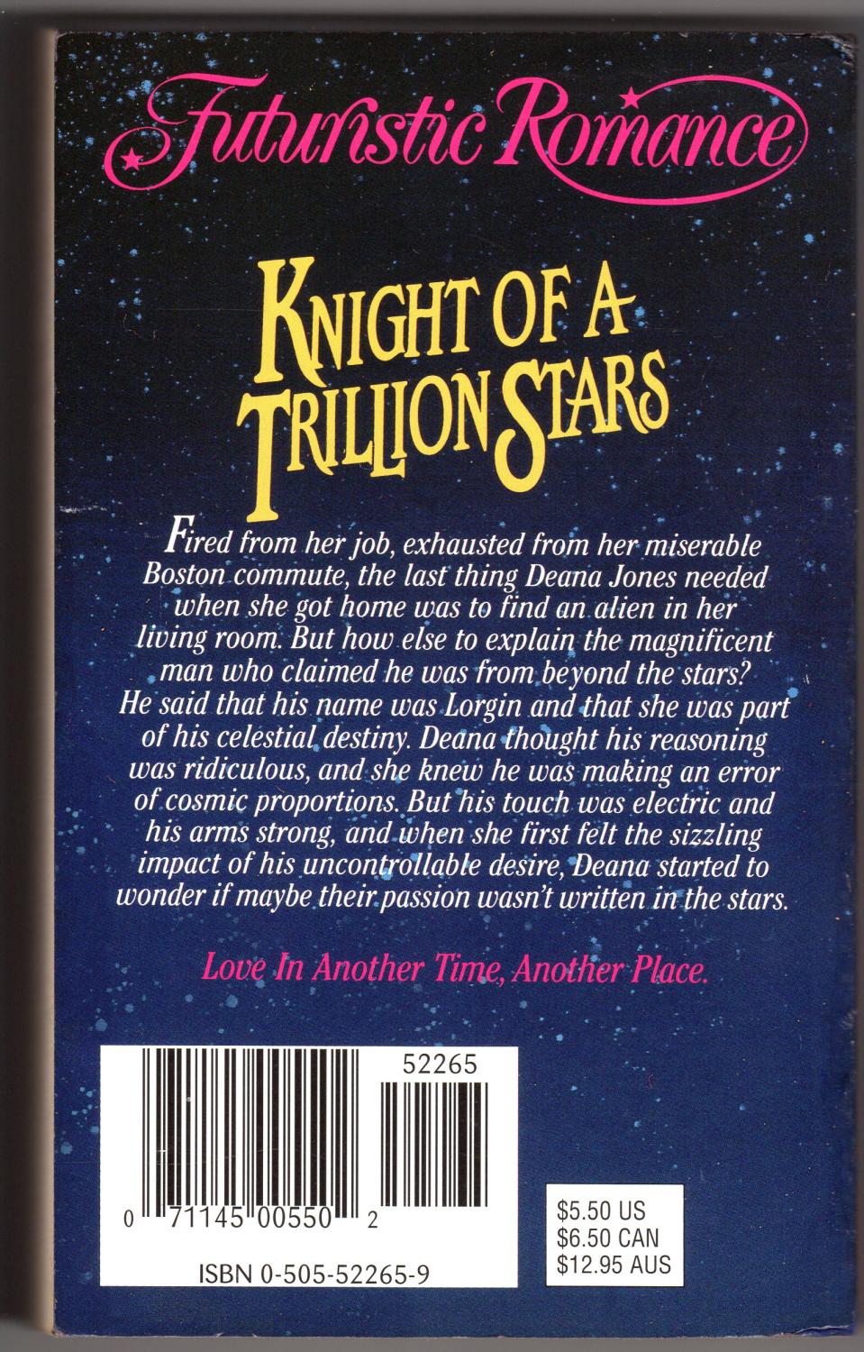 KNIGHT OF A TRILLION STARS by Joy, Dara: Very Good Soft cover (1995 ...