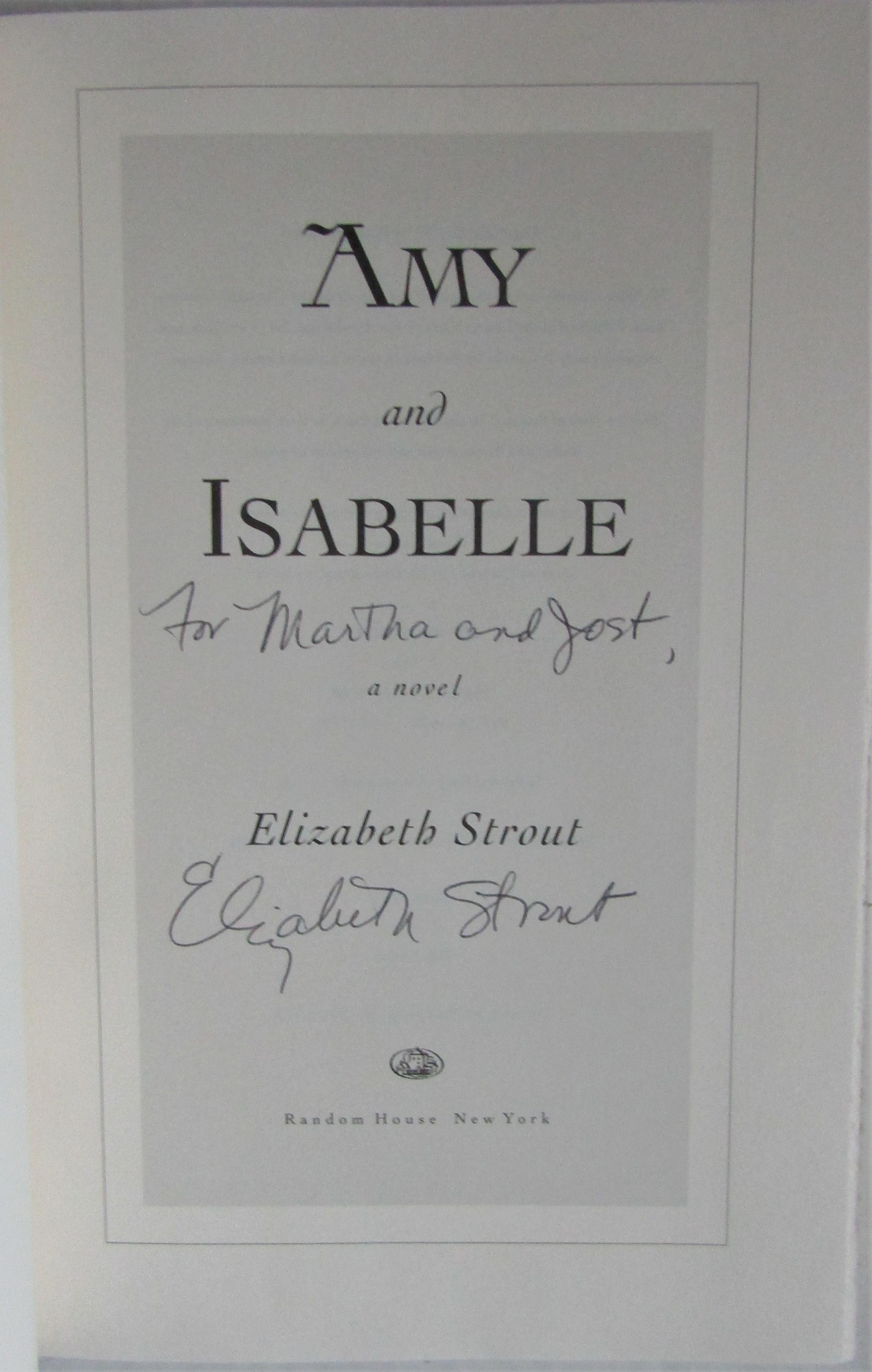 Amy and Isabelle by Strout, Elizabeth: Very Good Hardcover (1998) First ...