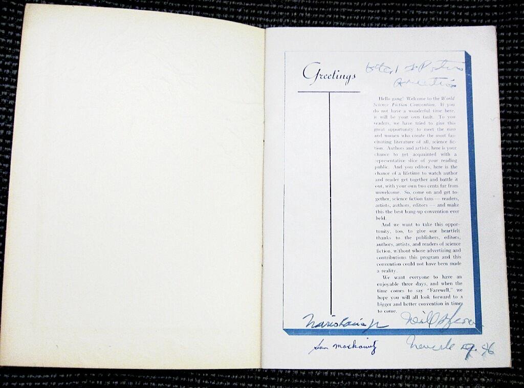 OFFICIAL SOUVENIR JOURNAL - WORLD SCIENCE FICTION CONVENTION - NYC ...