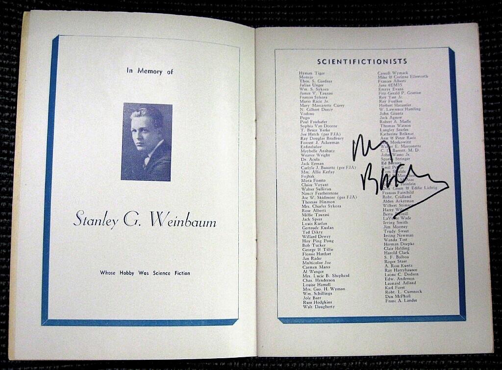 OFFICIAL SOUVENIR JOURNAL - WORLD SCIENCE FICTION CONVENTION - NYC ...