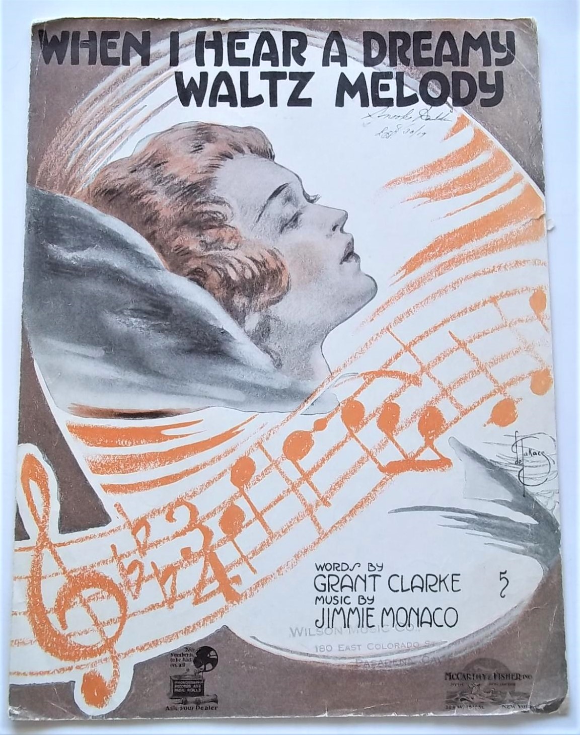 When I Hear A Dreamy Waltz Melody (Sheet Music) by Jimmie Monaco (Music ...