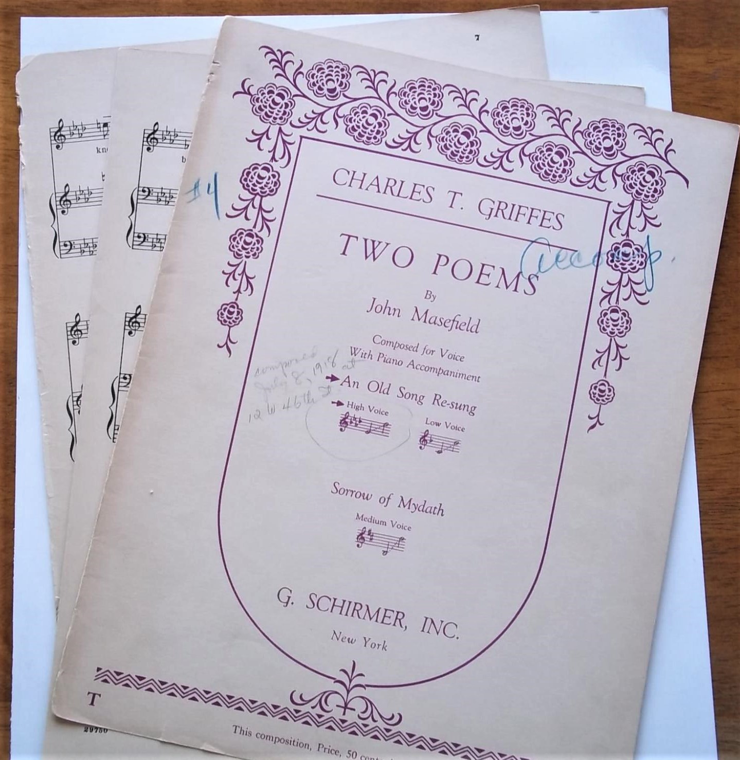 An Old Song Re-Sung: High Voice, Composed for Voice with Piano ...