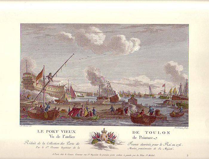 LE PORT VIEUX DE TOULON, Vu de l'atelier de Peinture by OZANNE, Nicolas ...