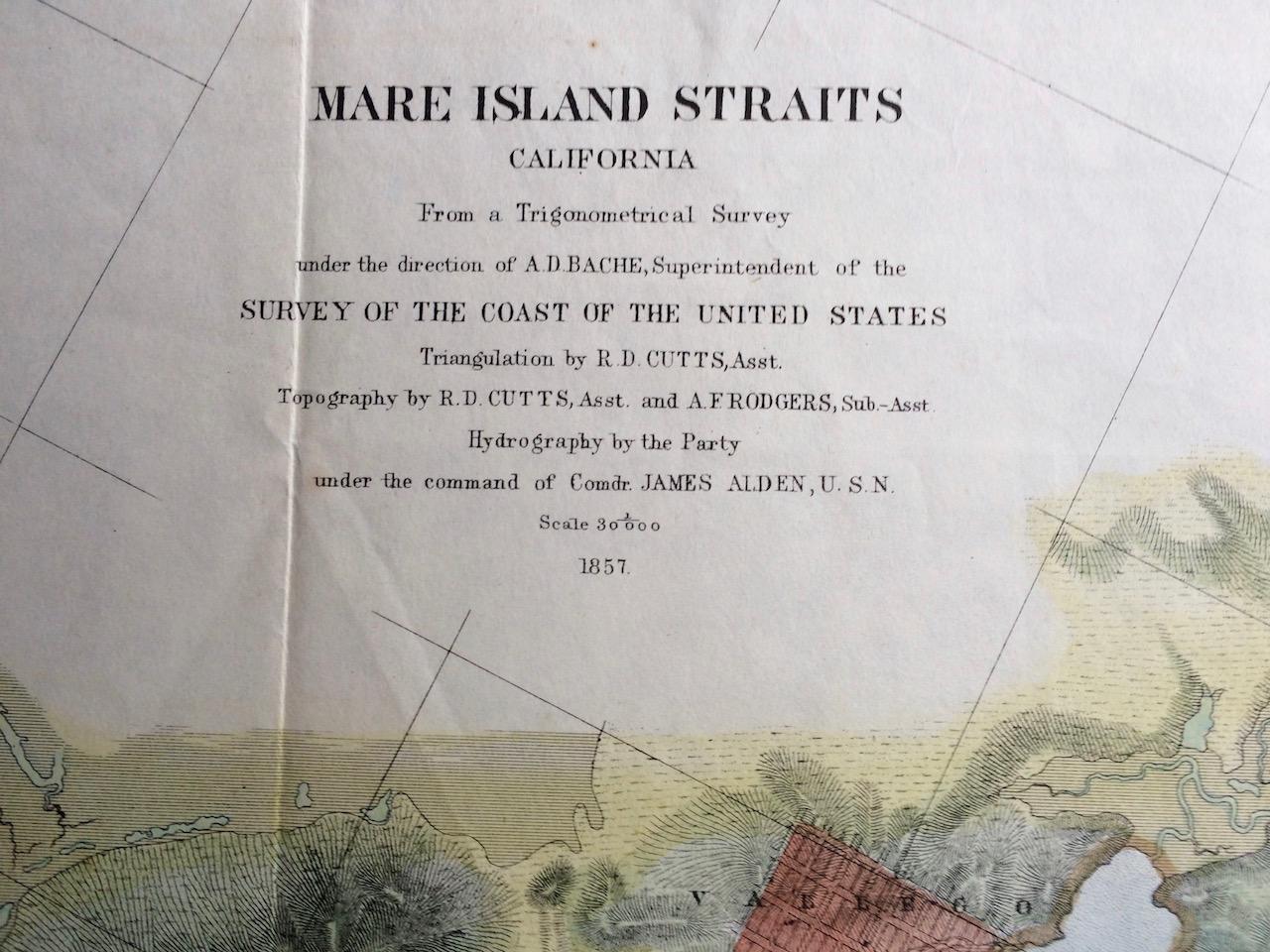 [Map] Mare Island Straits Callifornia par Bache, A. D.: (1857) | PLAZA ...