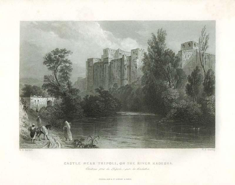 [Syria, Holy Land, Asia Minor] Castle Near Tripoli, On the River ...
