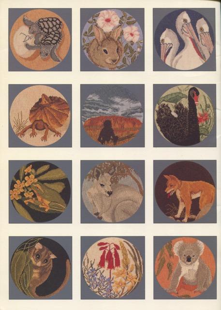 Sixteen charted designs of Australia's flora and fauna (for cross ...