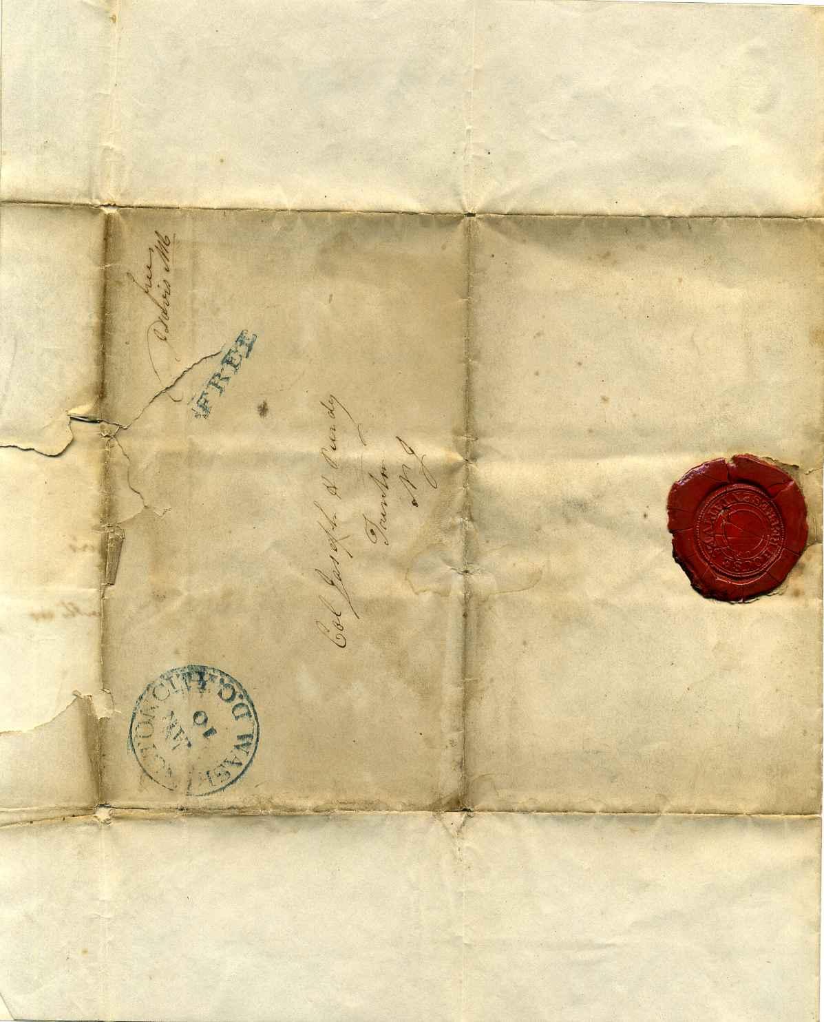 Letter handwritten and signed by John Davis (1788-1878). by Davis, John ...