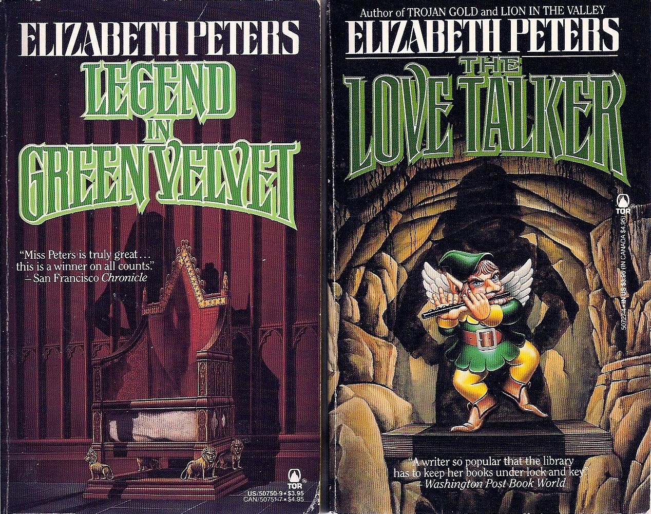 "ELIZABETH PETERS" MYSTERIES: Legend in Green Velvet / The Love Talker ...