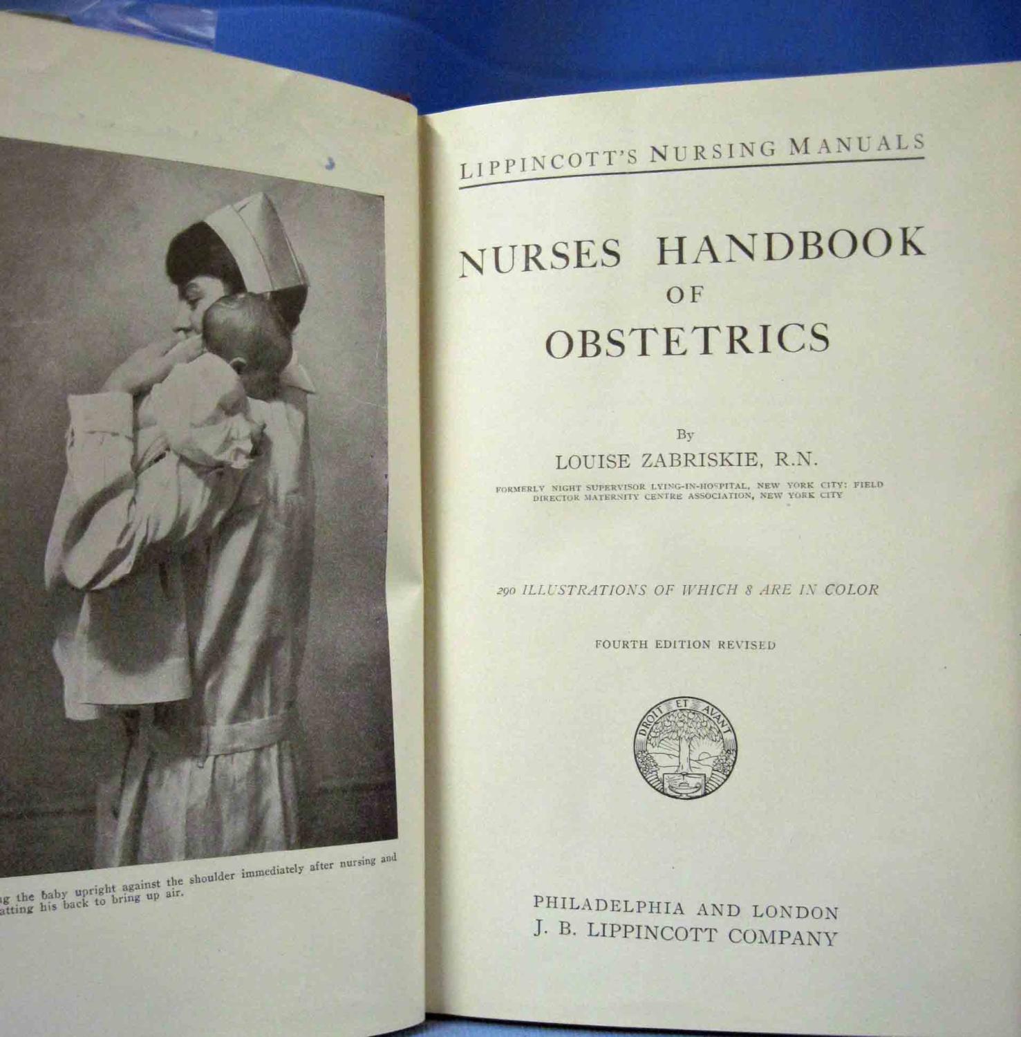 NURSES HANDBOOK OF OBSTETRICS Lippincott's Nursing Manual by Zabriskie ...