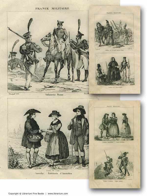 [Premier Empire] La France Militaire: Suite of 14 Original Copperplate ...